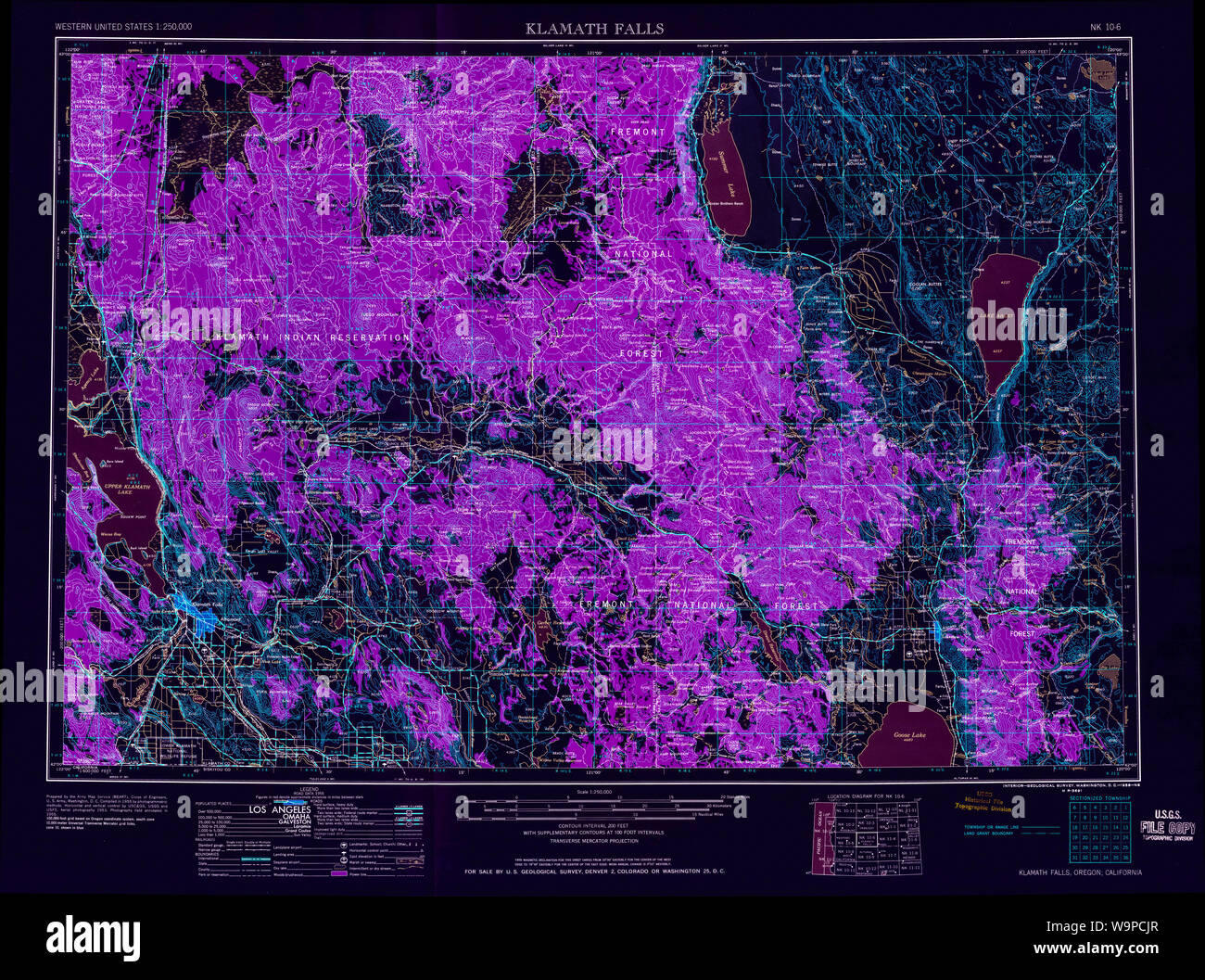 Map of klamath falls oregon hi-res stock photography and images - Alamy