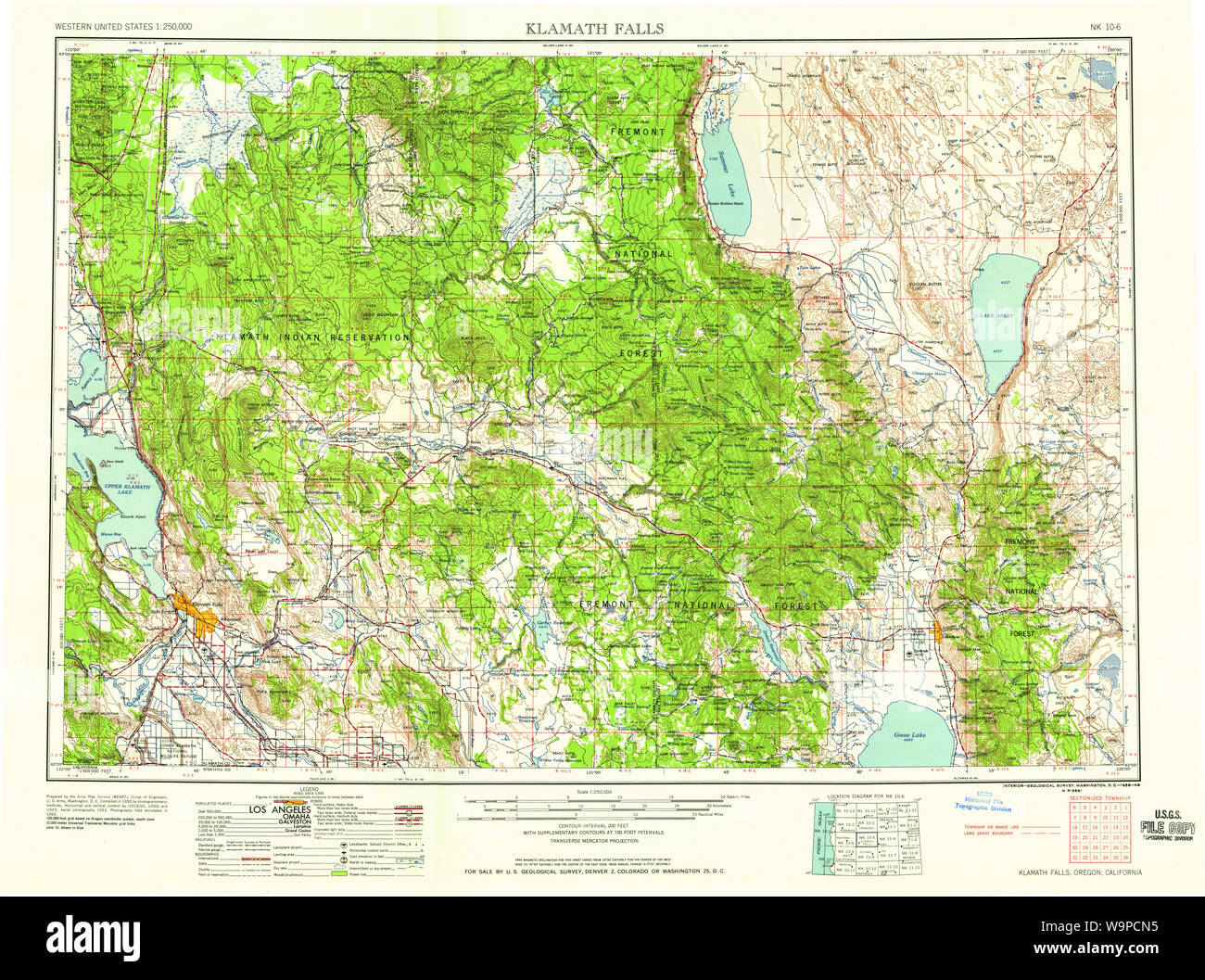 Map of klamath falls oregon hi-res stock photography and images - Alamy