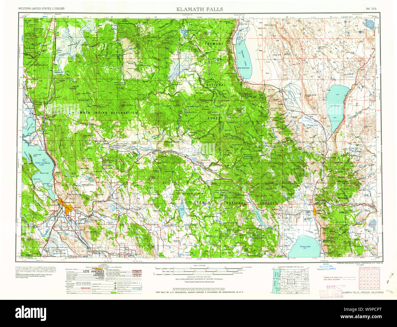 Map of klamath falls oregon hi-res stock photography and images - Alamy