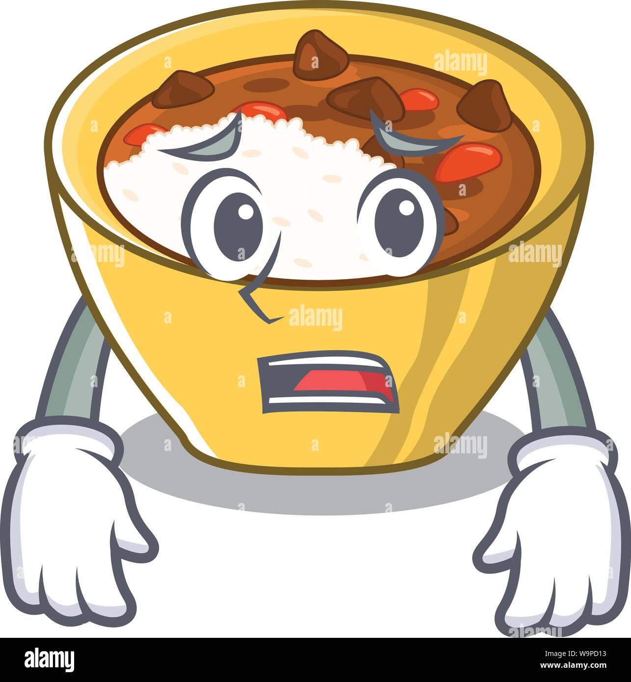 Afraid Curry rice in a cartoon lunchbox Stock Vector Image & Art - Alamy