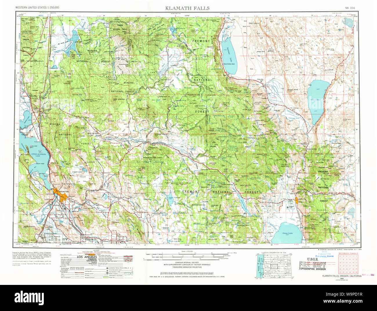 Map of klamath falls oregon hi-res stock photography and images - Alamy