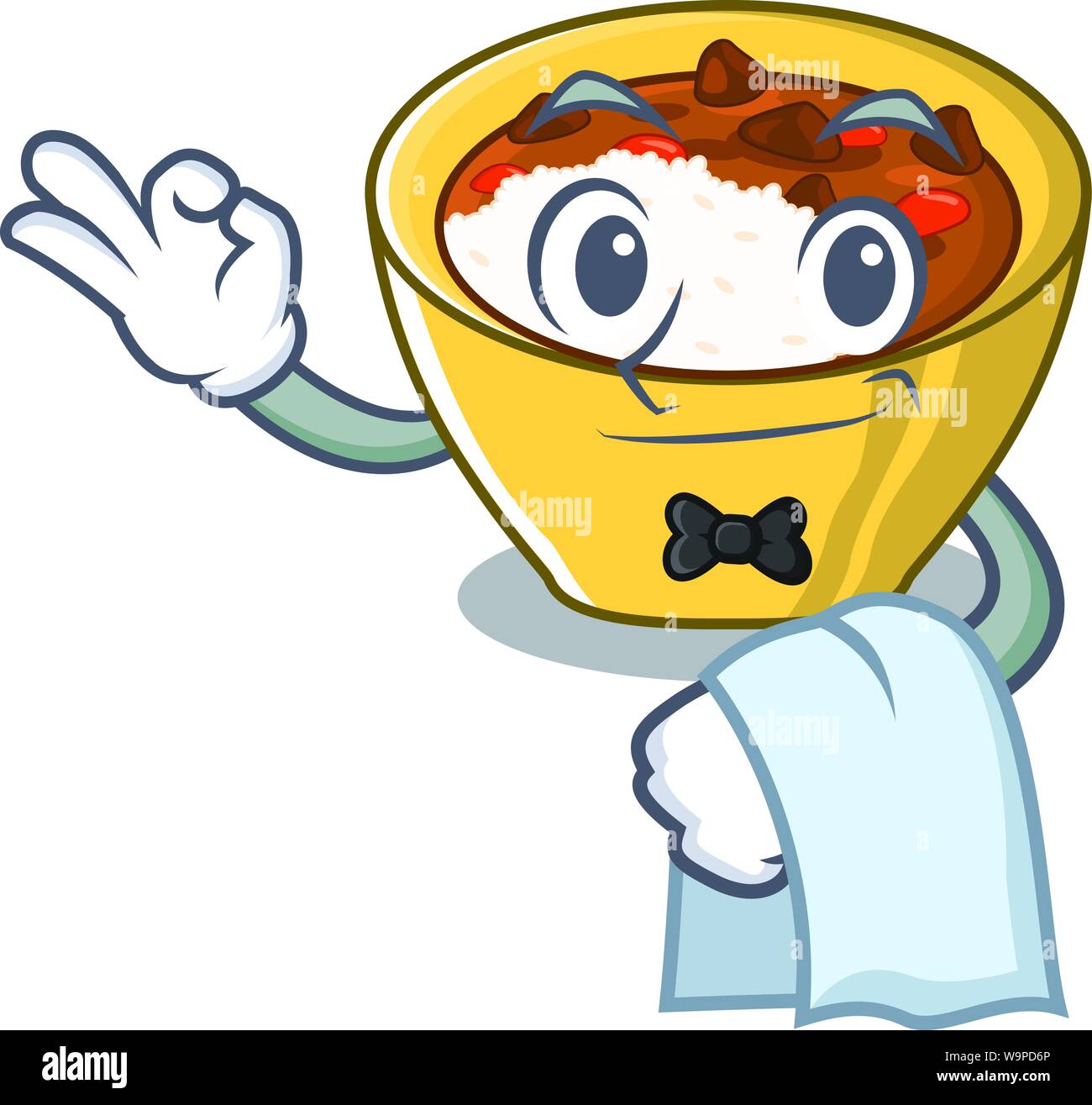 Waiter Curry rice in a cartoon lunchbox Stock Vector Image & Art - Alamy