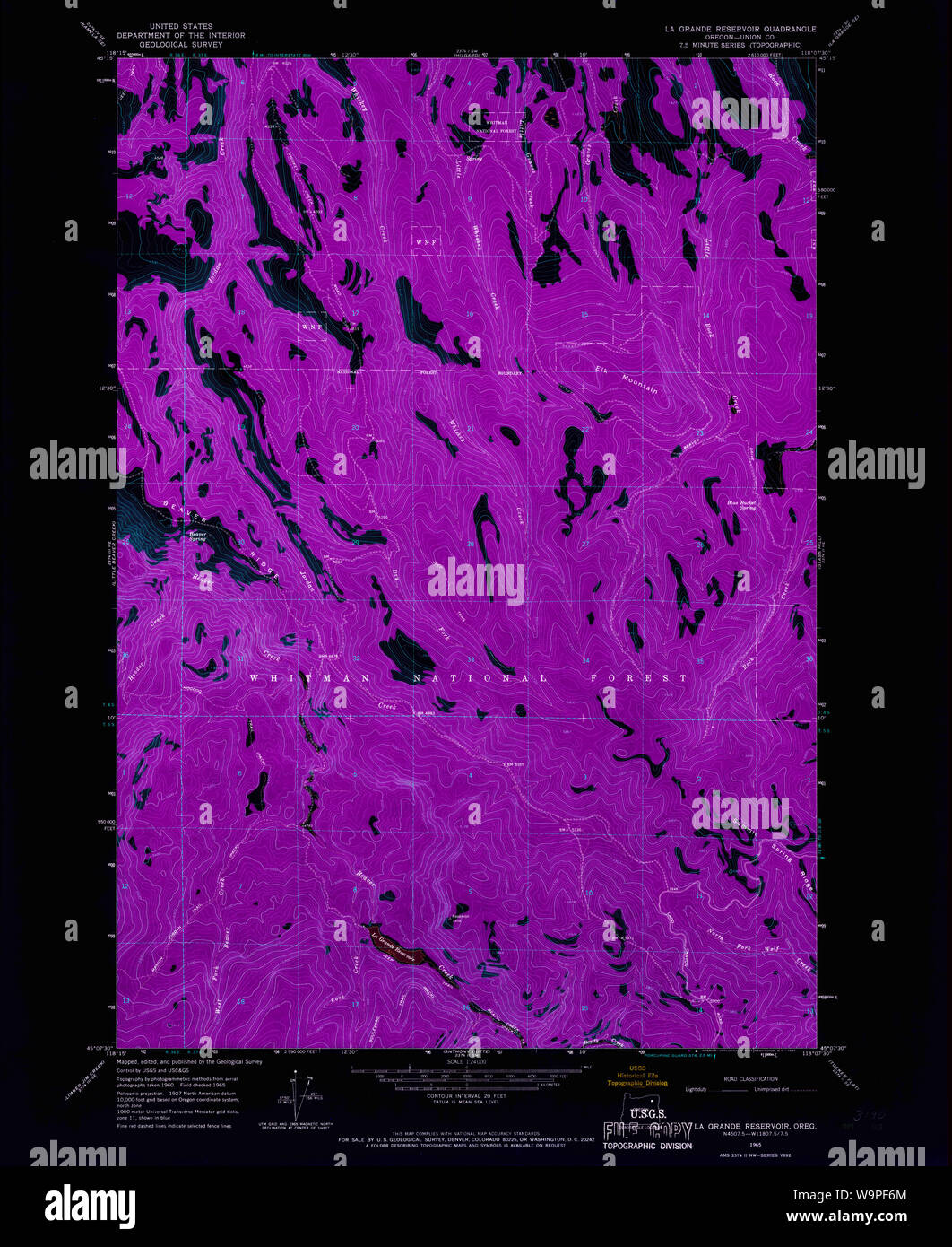 Map of la grande oregon hi-res stock photography and images - Alamy