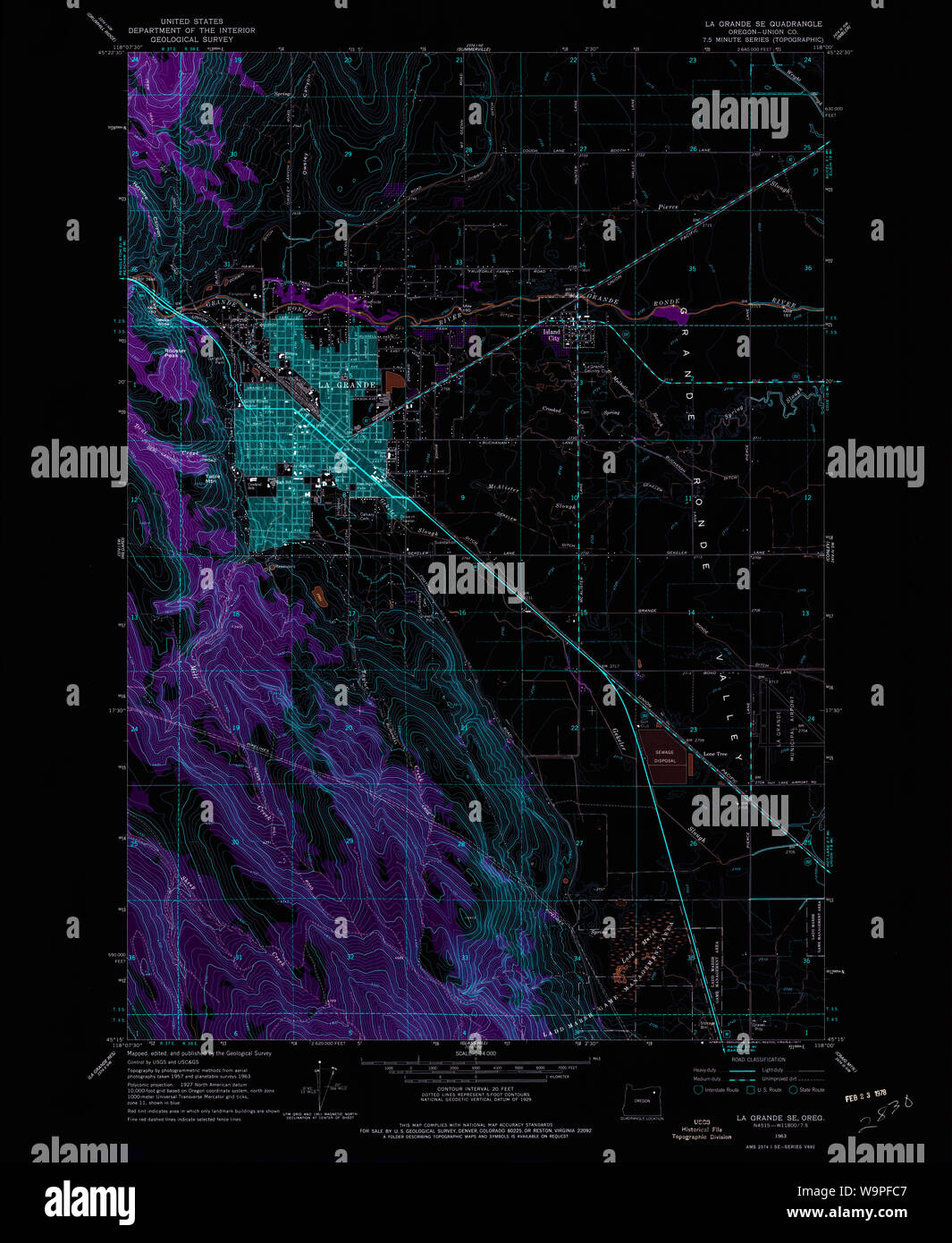 Map of la grande oregon hi-res stock photography and images - Alamy