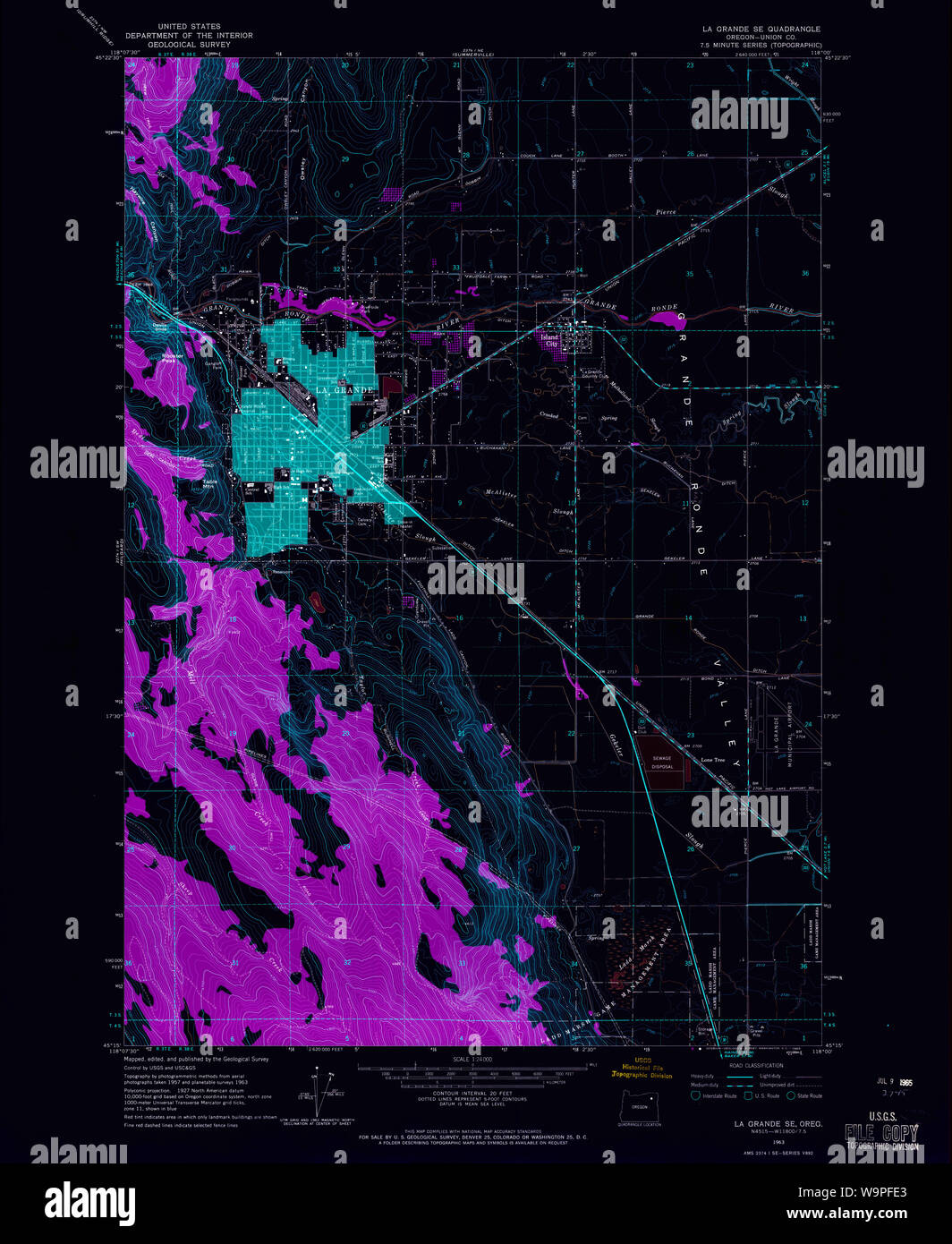 Map of la grande oregon hi-res stock photography and images - Alamy