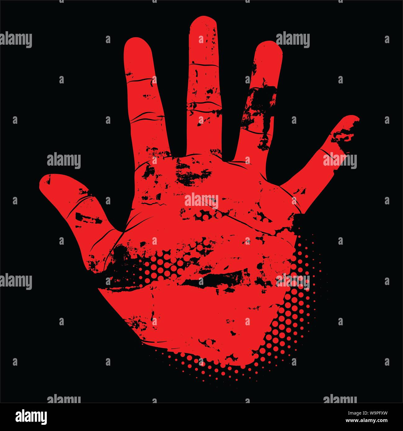 stop hand vector Stock Vector Image & Art - Alamy