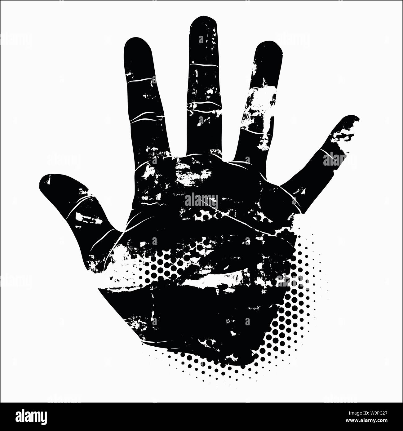 stop hand vector Stock Vector Image & Art - Alamy