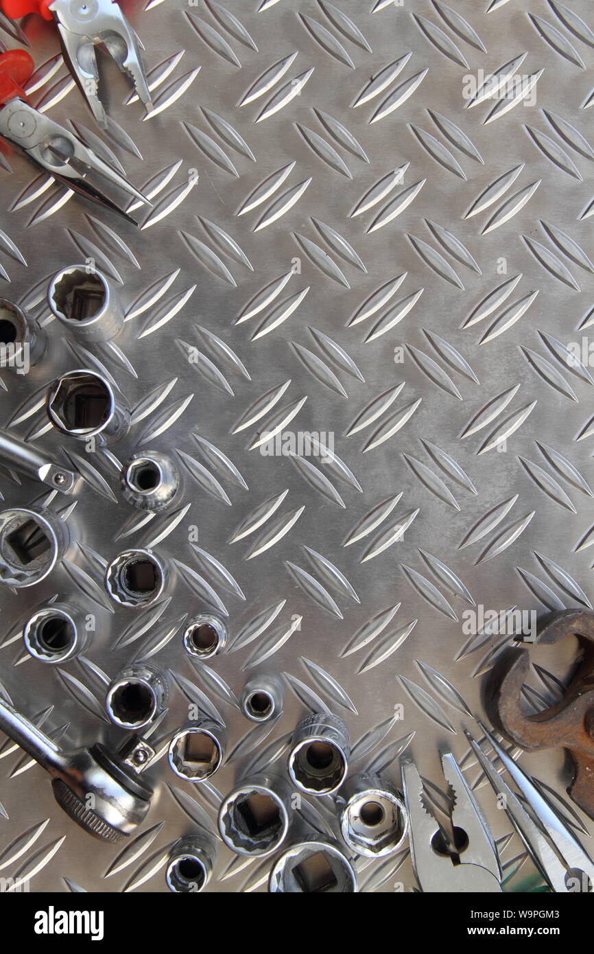 Tool on a table Stock Photo - Alamy