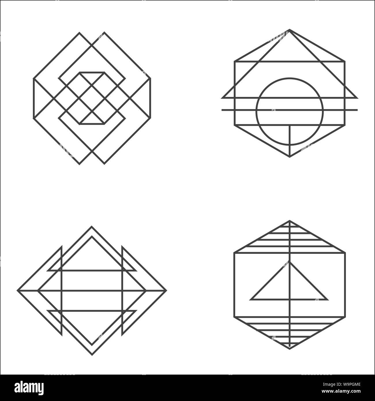 vector icon of geometry shape Stock Vector Image & Art - Alamy