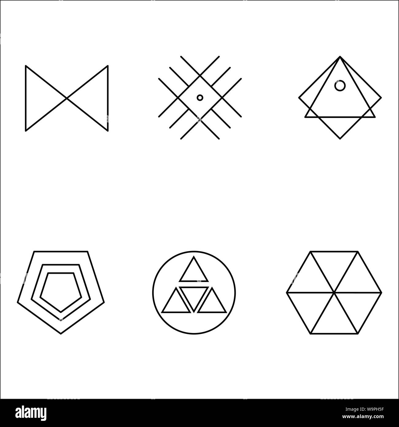 vector icon of geometry shape Stock Vector Image & Art - Alamy