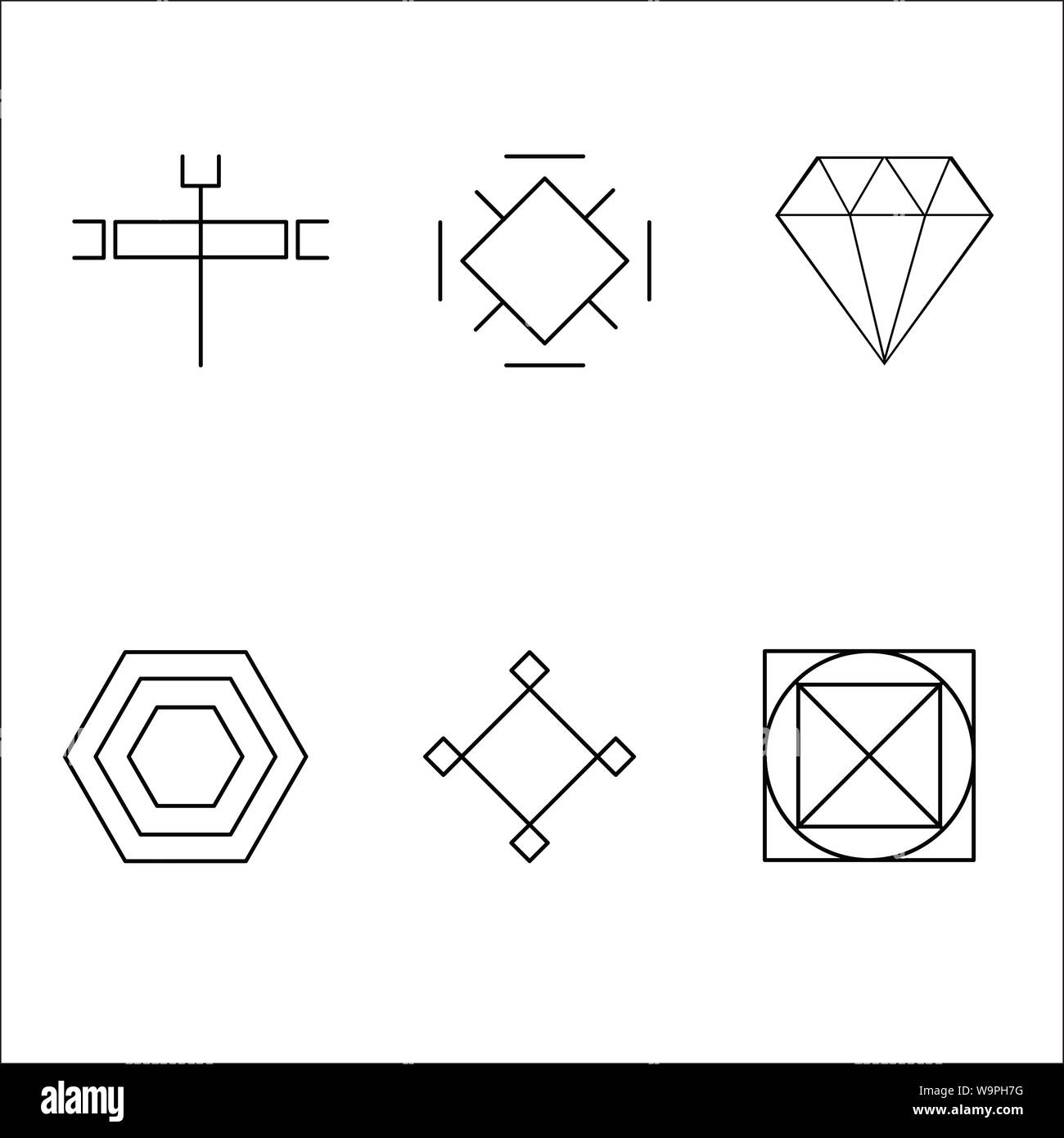 vector icon of geometry shape Stock Vector Image & Art - Alamy