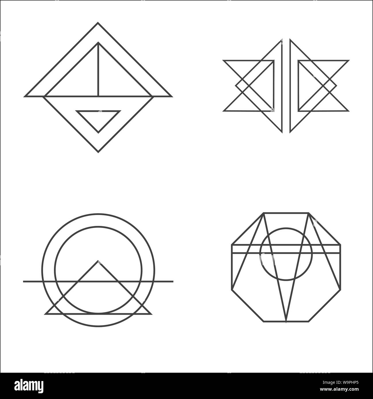 vector icon of geometry shape Stock Vector Image & Art - Alamy