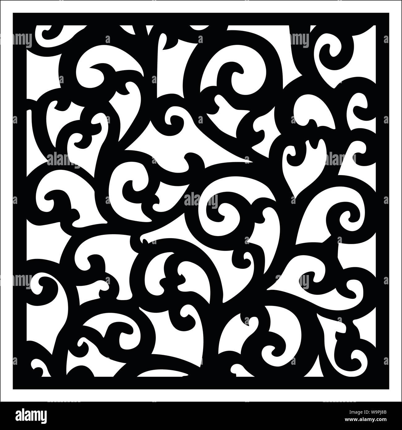 vector shape of carved ornament, for window, door design, interior ...