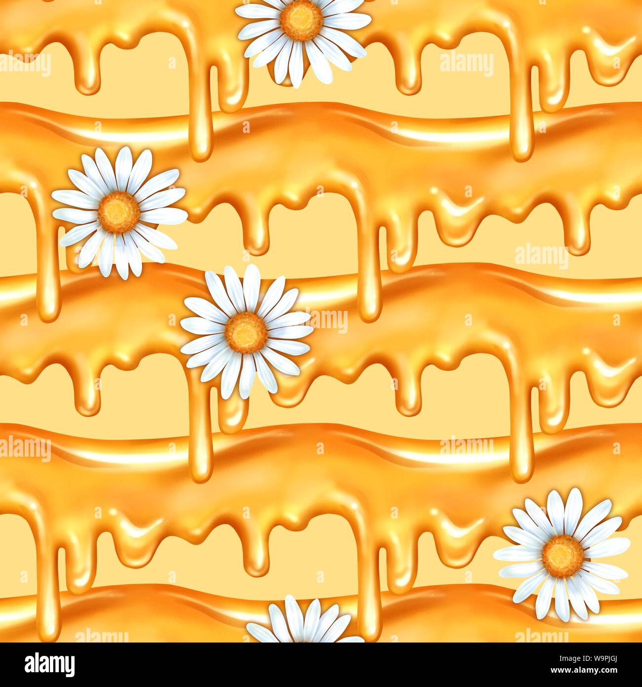 Seamless dripping honey pattern Stock Photo - Alamy