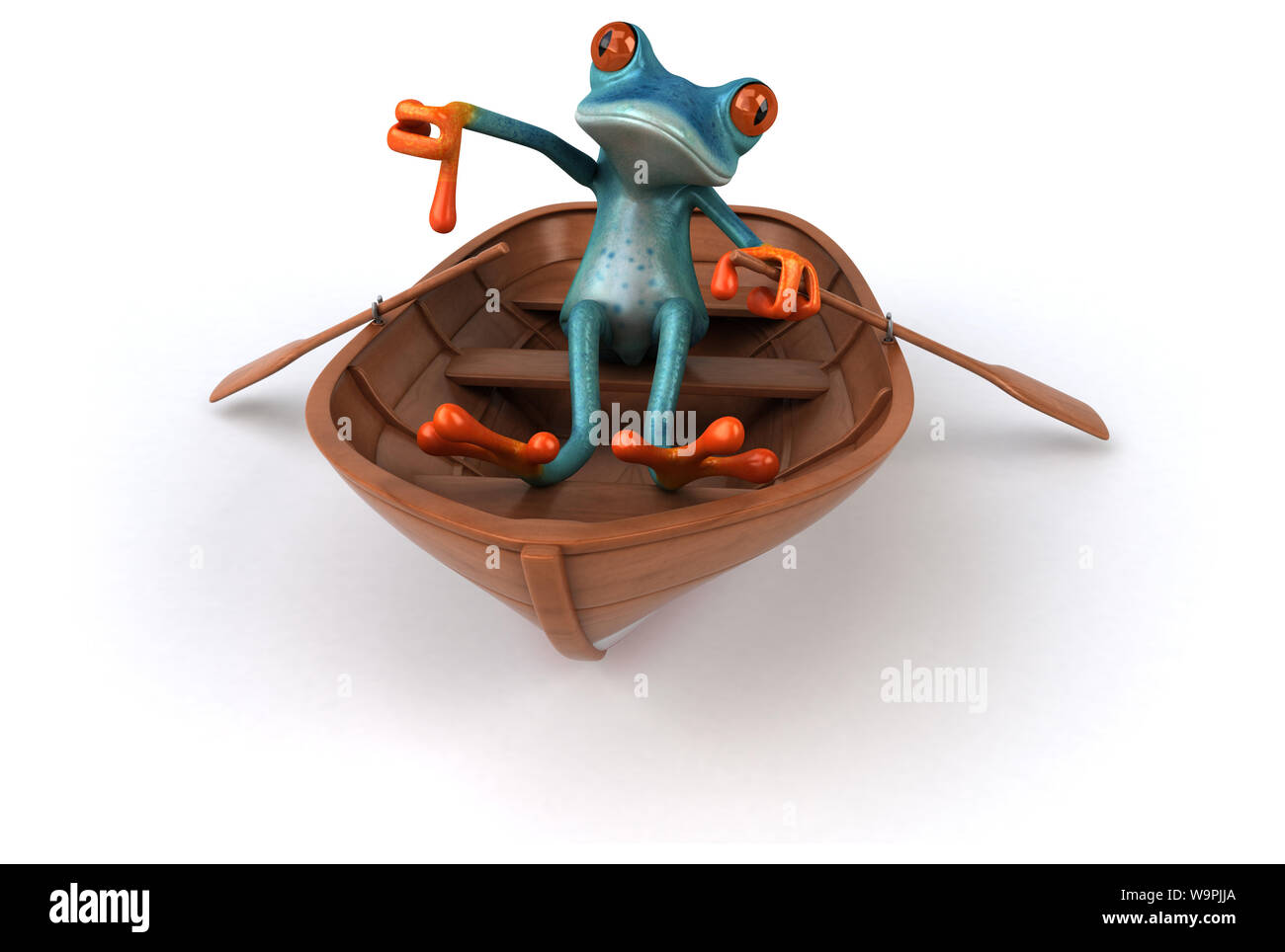 Fun frog- 3D Illustration Stock Photo - Alamy