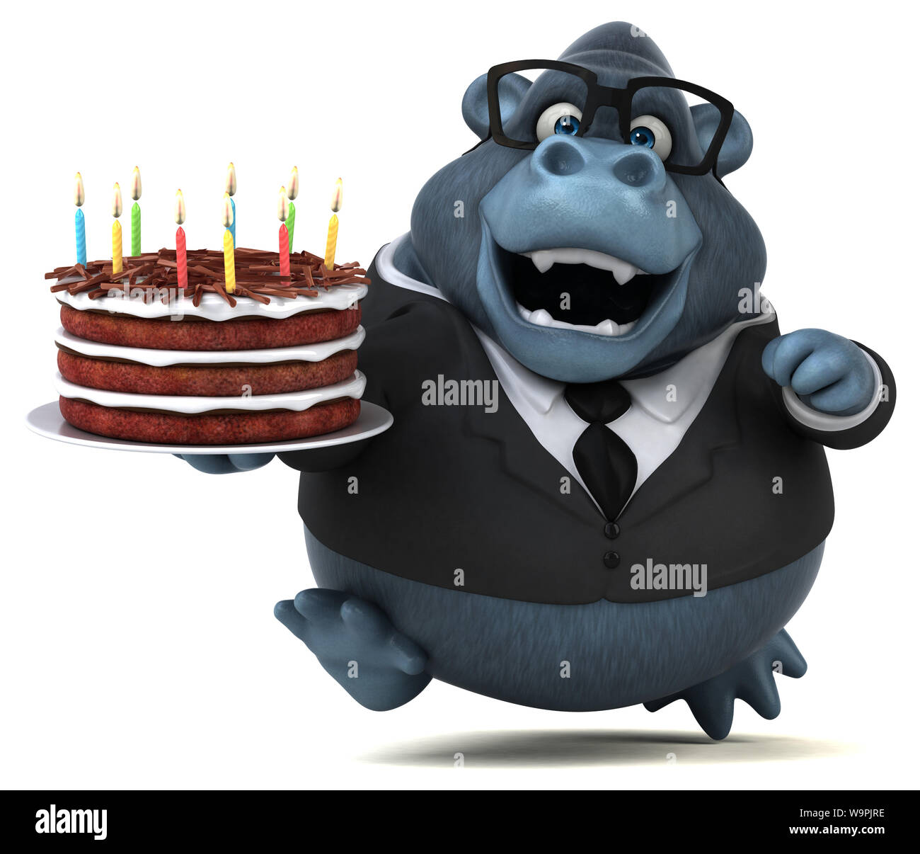 Fun monkey - 3D Illustration Stock Photo - Alamy