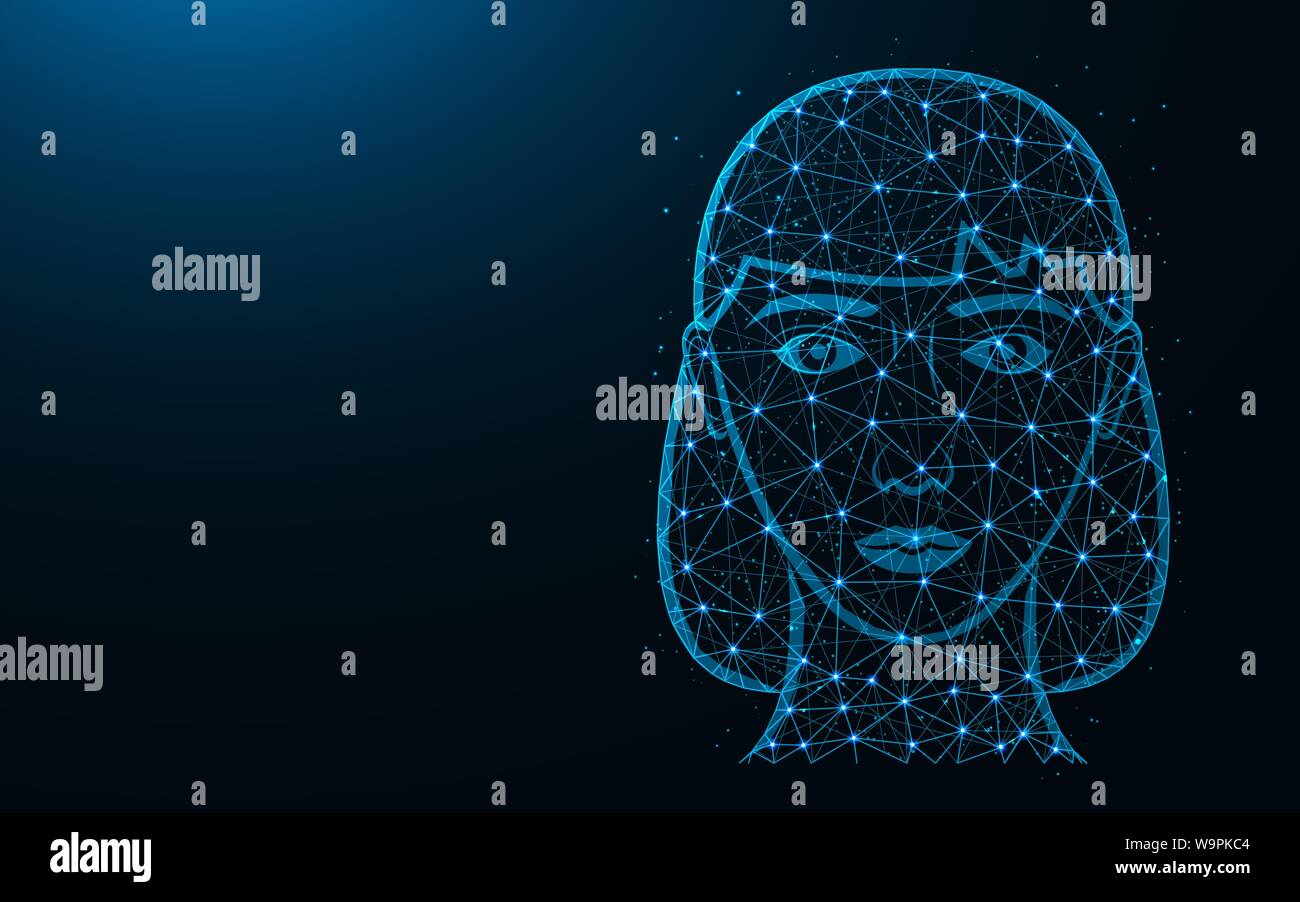 Female wireframe face hi-res stock photography and images - Alamy