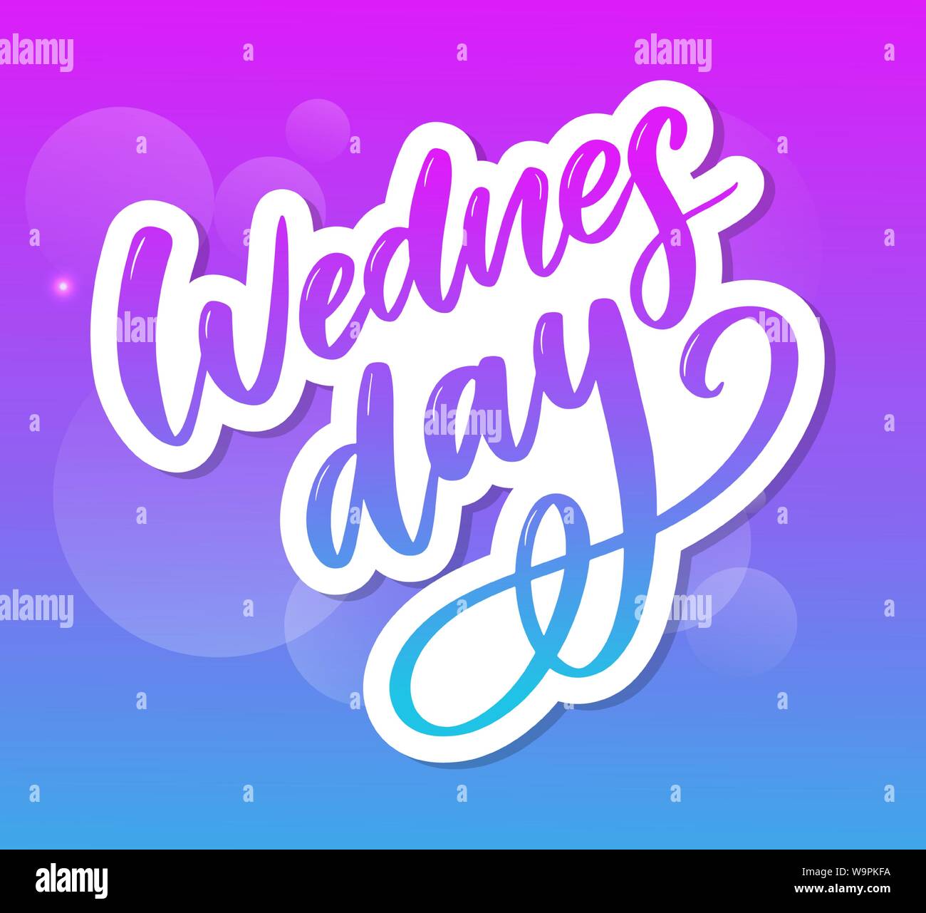 Wednesday words. Quote design. Hand drawn ink lettering Stock Vector ...