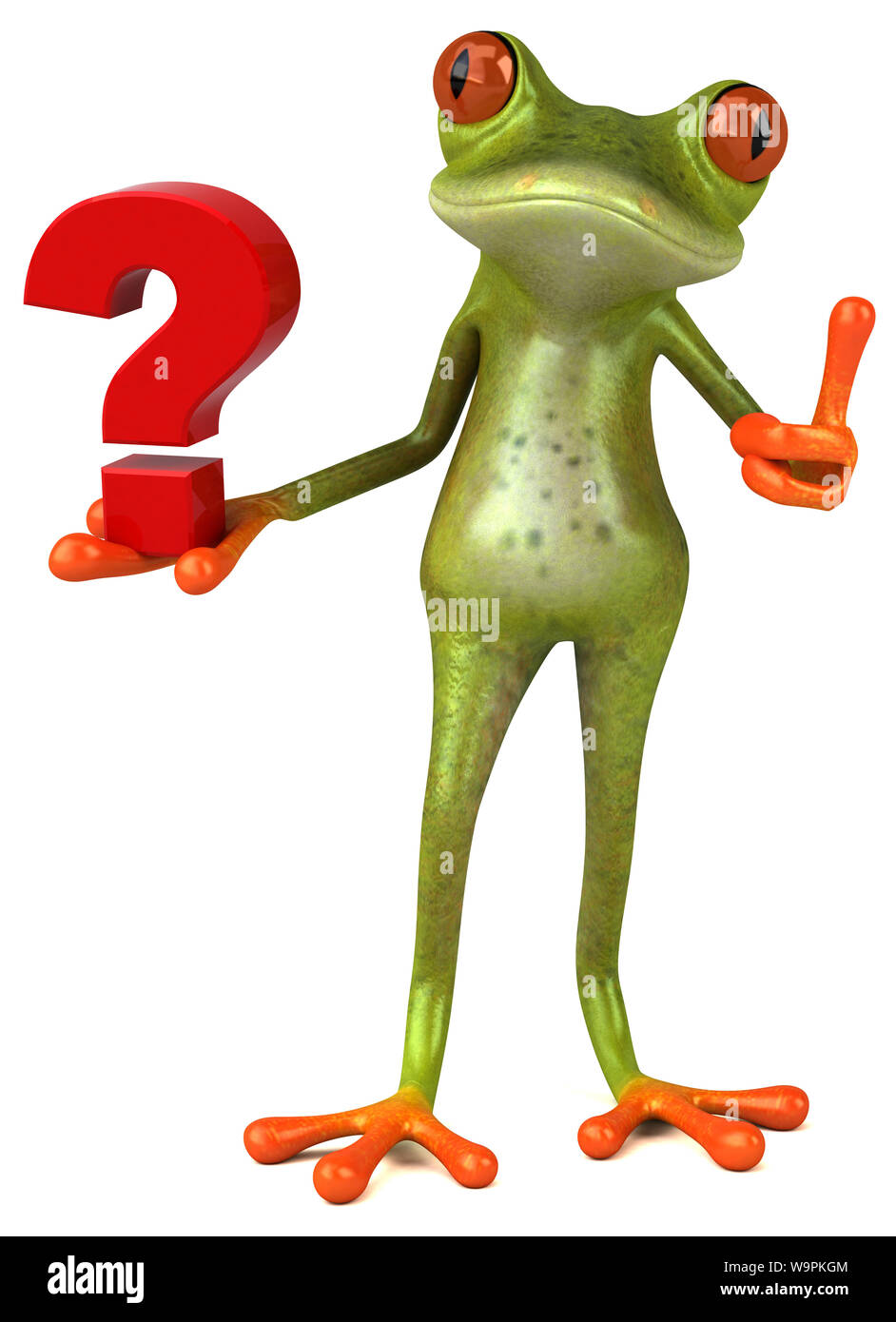 Fun frog - 3D Illustration Stock Photo - Alamy