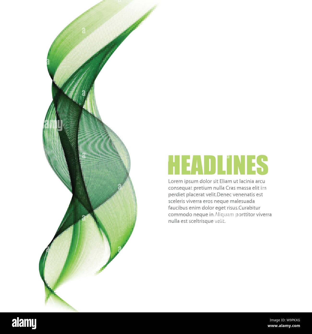 Abstract green wavy lines. Colorful vector background Stock Vector Image & Art - Alamy