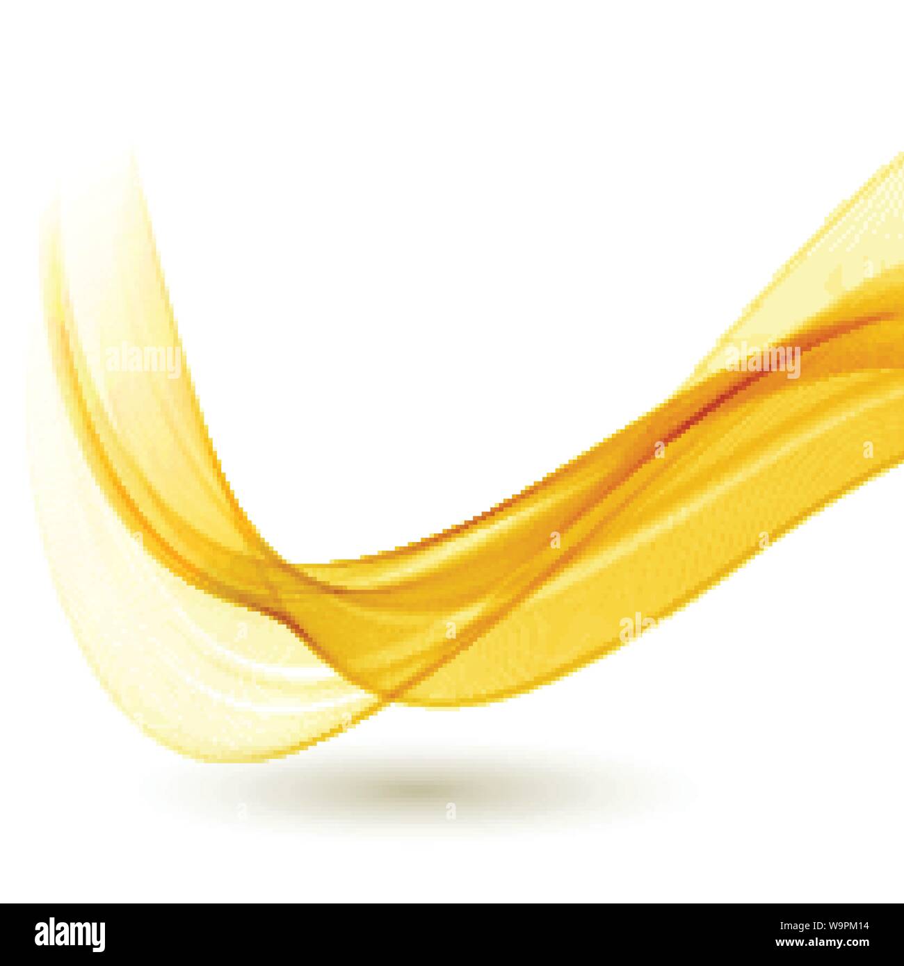 Abstract orange color wave design element. Abstract smooth color wavy ...