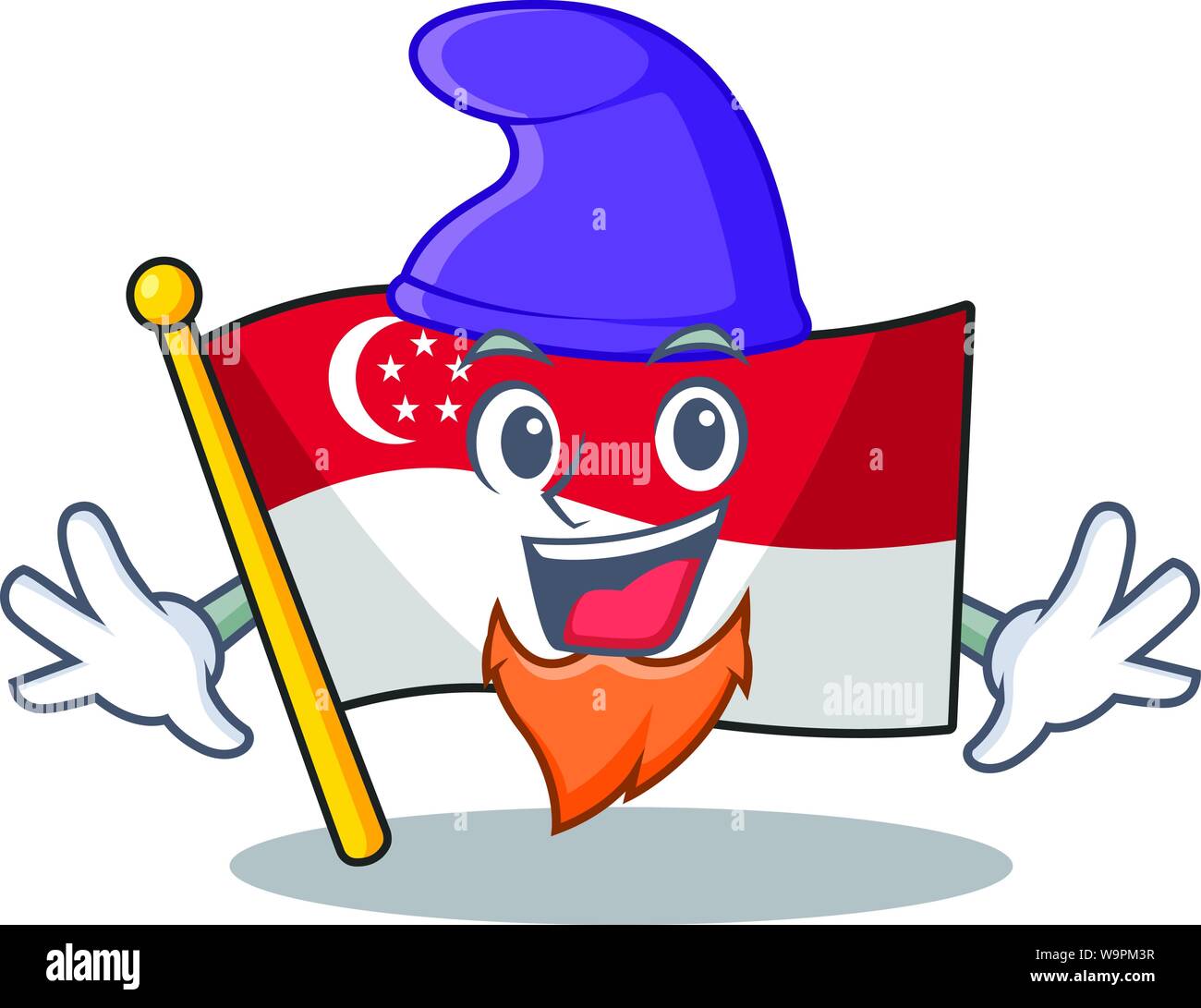 Elf flag singapore in the mascot shape Stock Vector Image & Art - Alamy