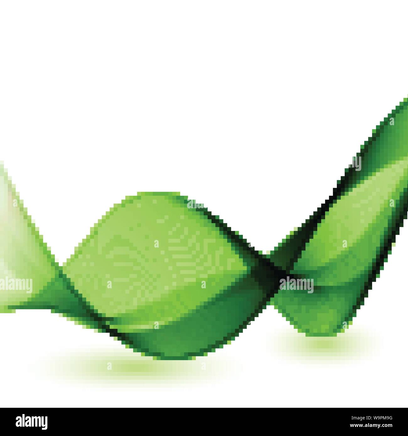 Abstract vector background, green waved lines illustration eps10 Stock ...