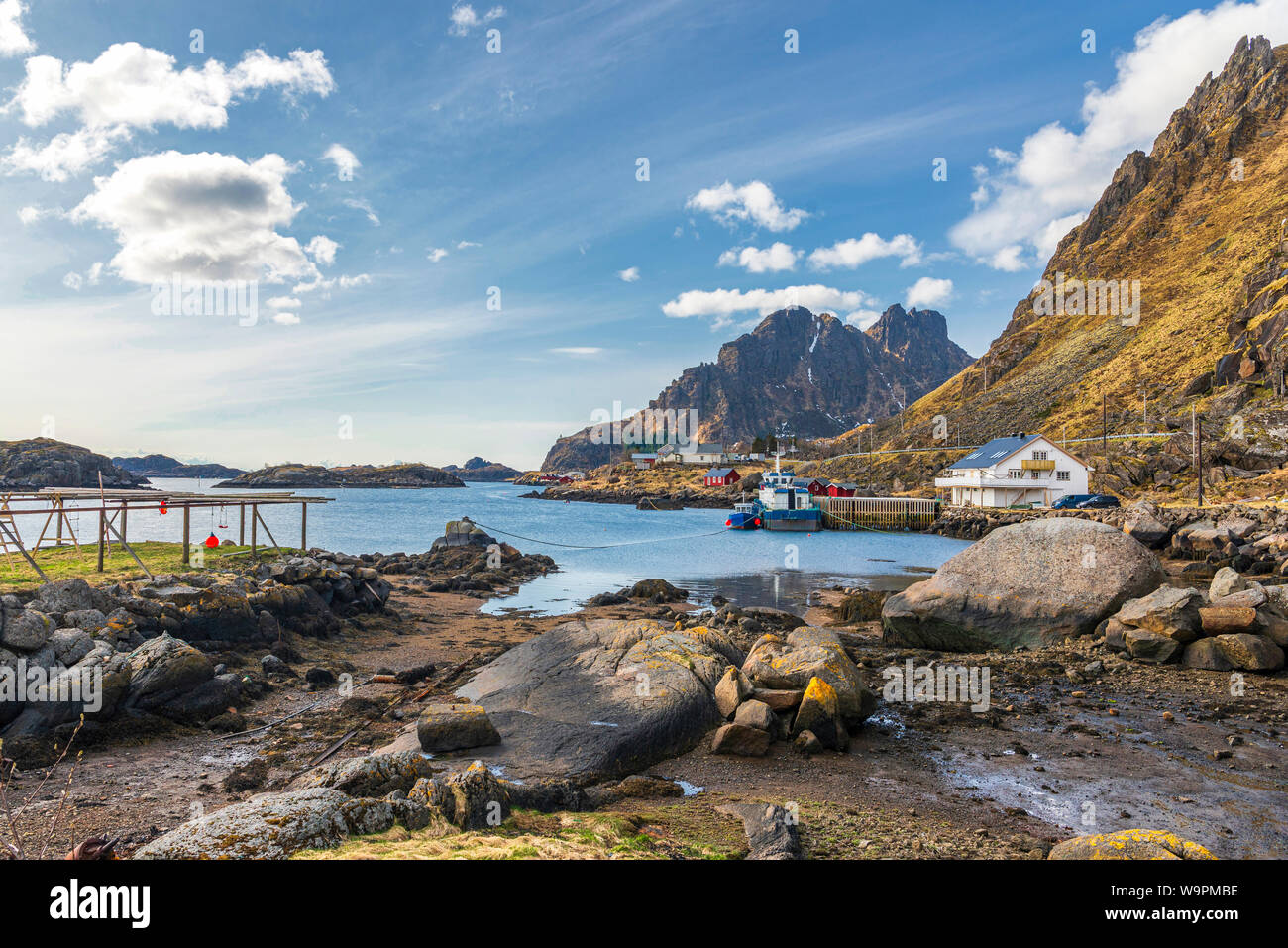 landscape views of the islands Lofoten coastside and inside Stock Photo ...