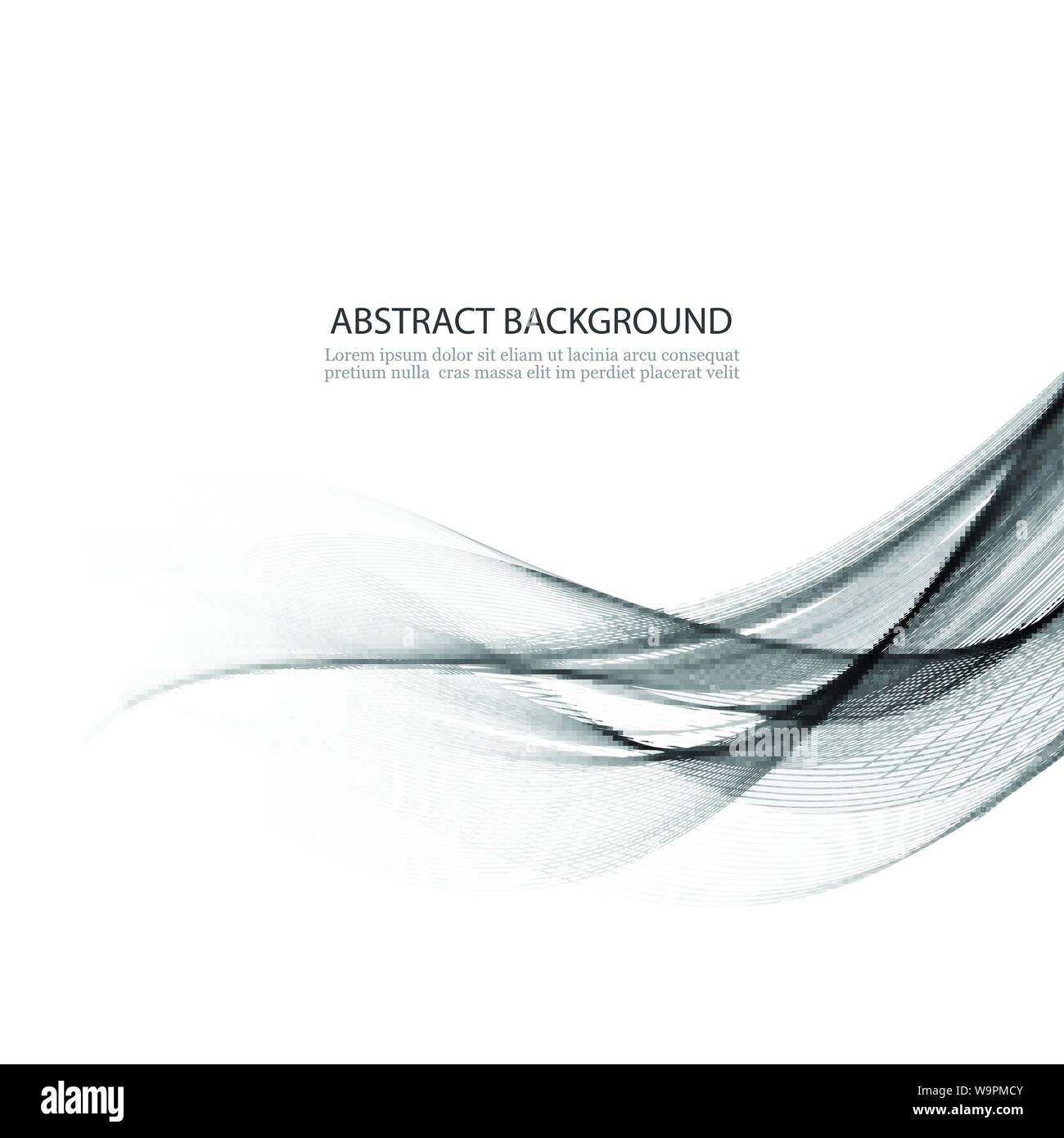 Abstract vector background, gray waved lines for brochure, website ...
