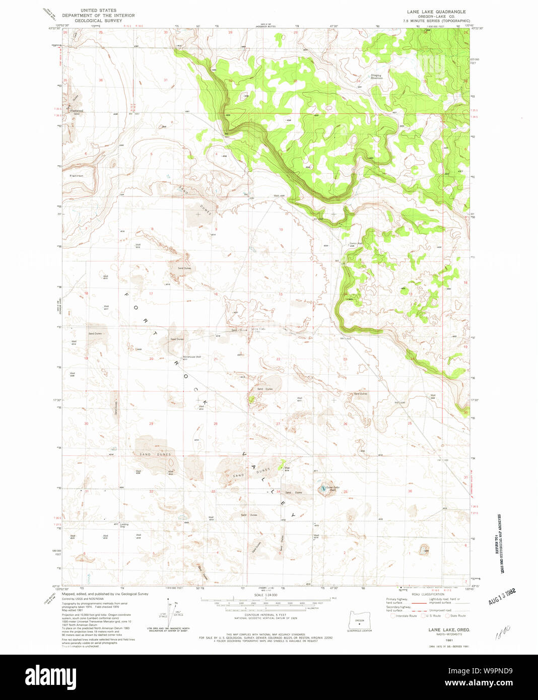 Lane oregon map hi-res stock photography and images - Alamy