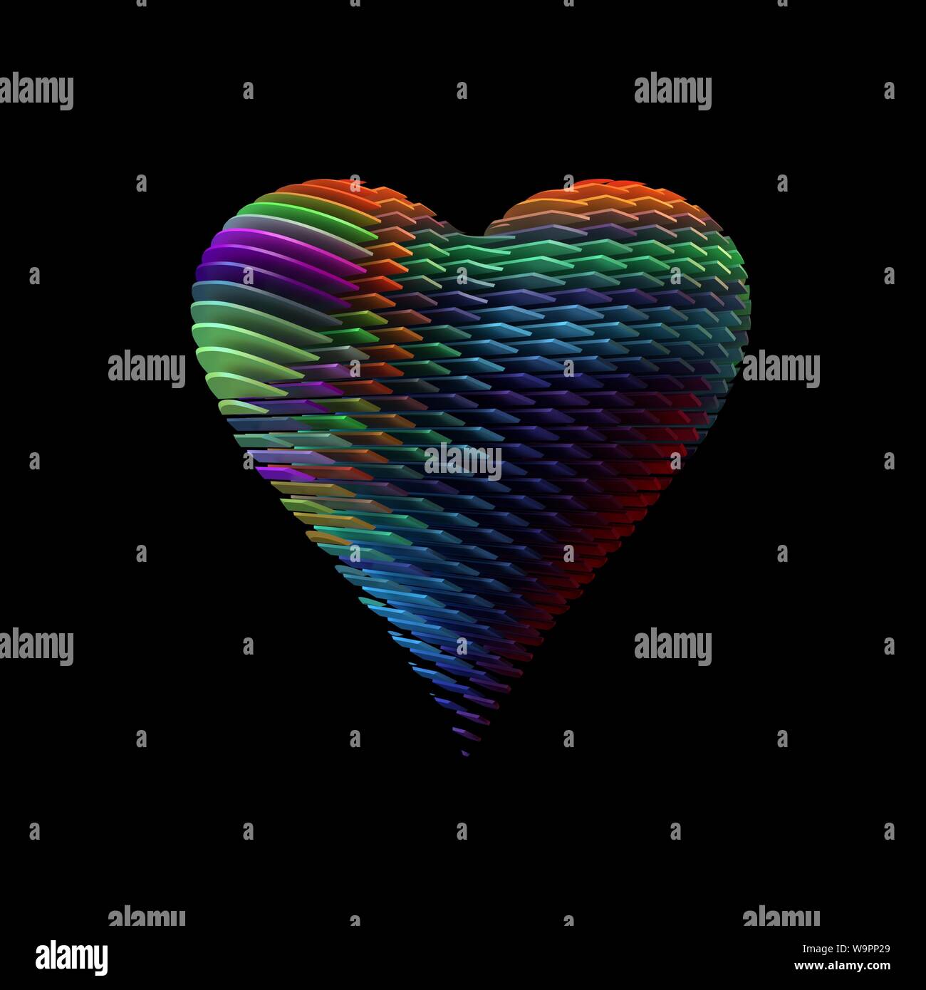 Heart graphic resource bright colours surreal abstract creative design ...