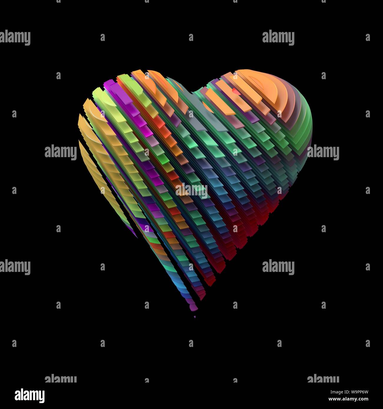 Heart graphic resource bright colours surreal abstract creative design ...