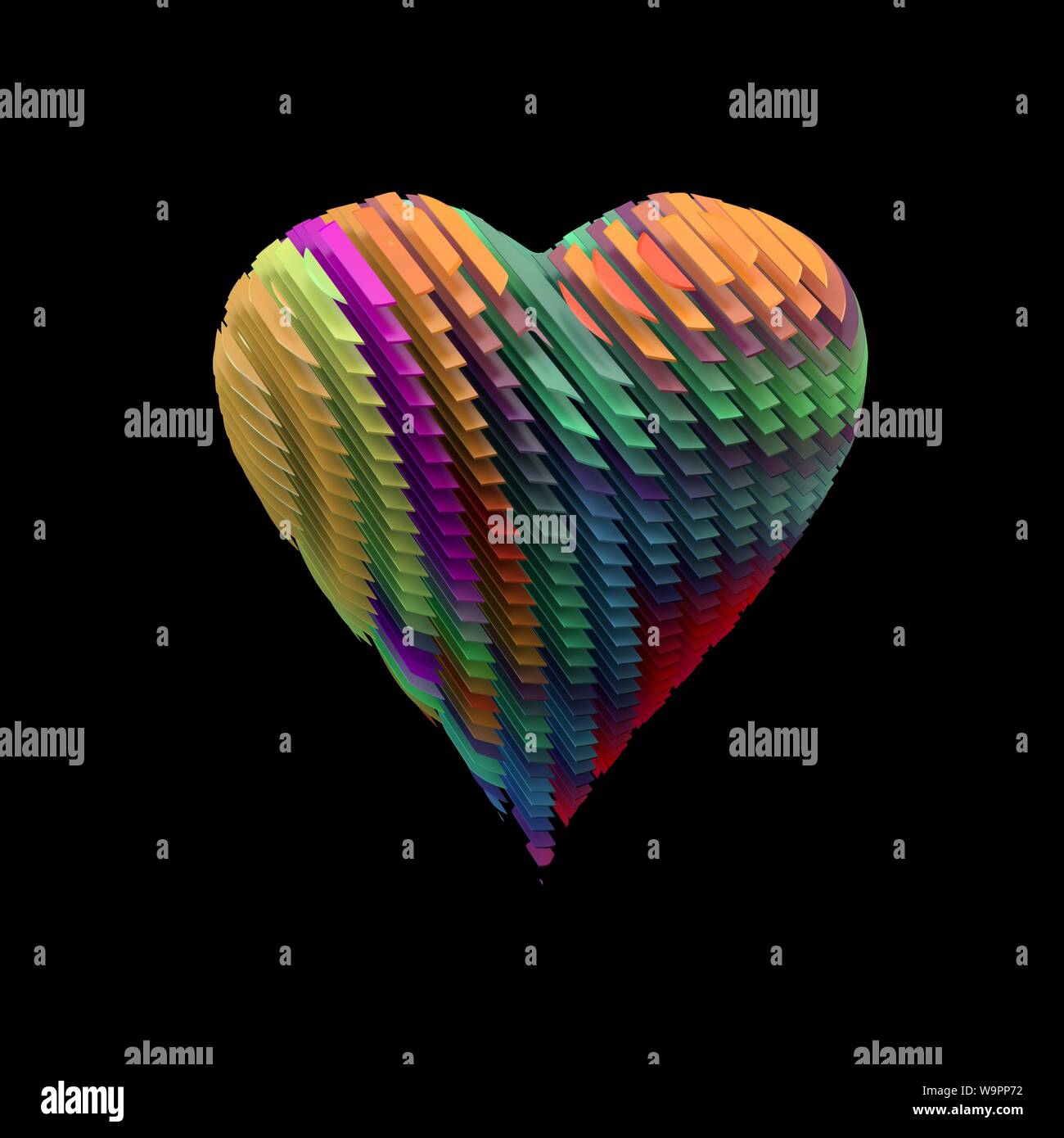 Heart graphic resource bright colours surreal abstract creative design ...