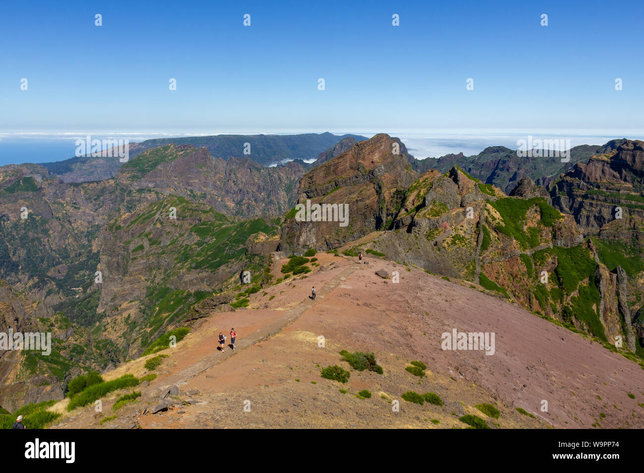 Beautiful view from Pico do Areeiro, the higest point of Madeira Stock ...