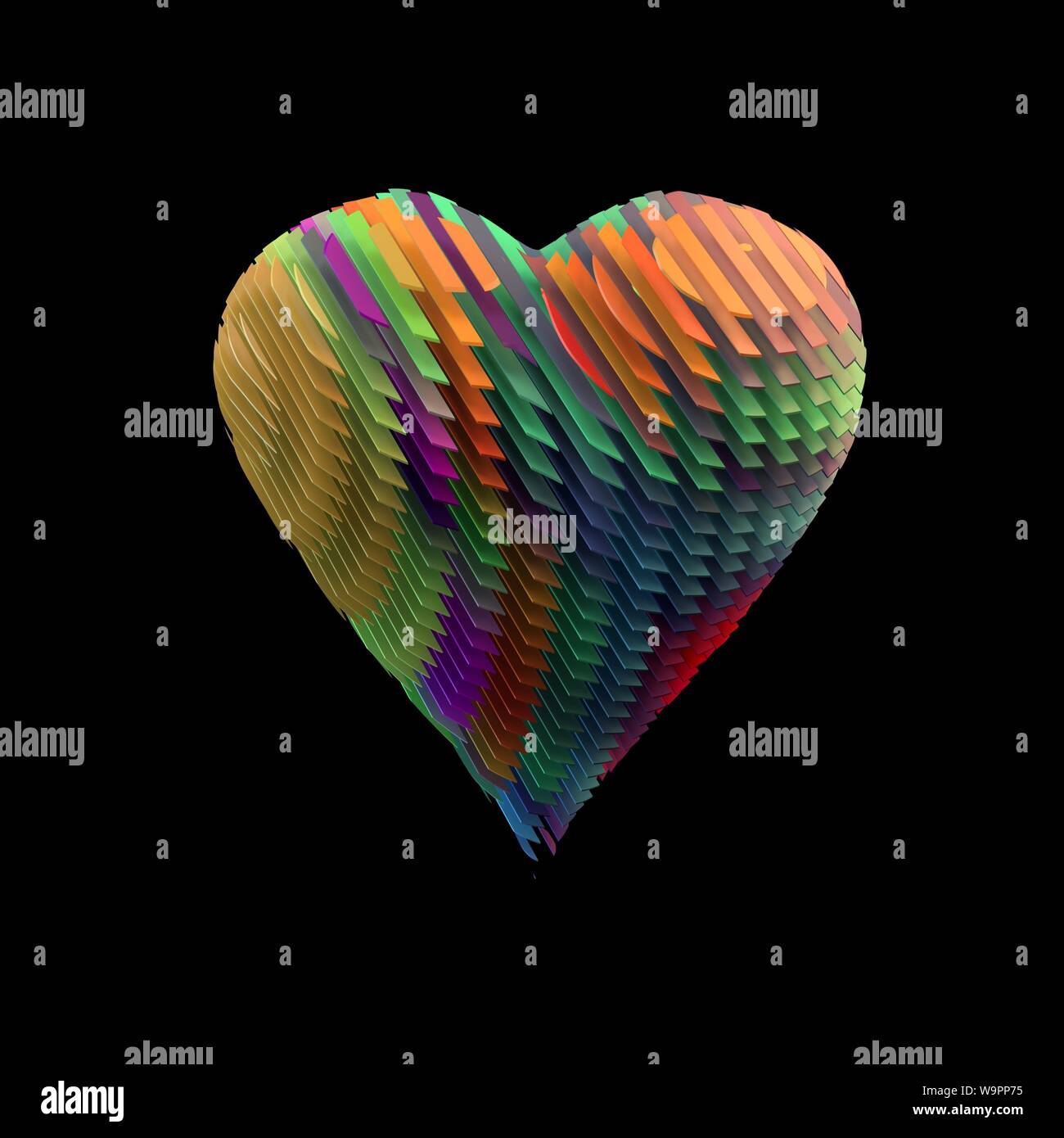 Heart graphic resource bright colours surreal abstract creative design ...