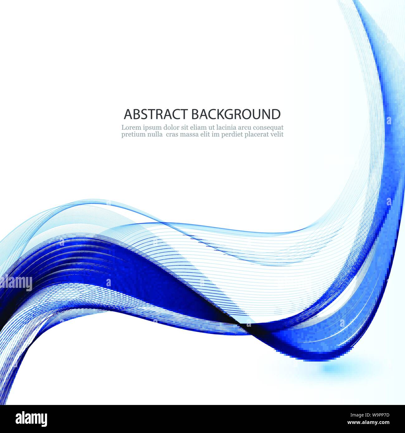 Abstract vector background, blue waved lines for brochure, website ...