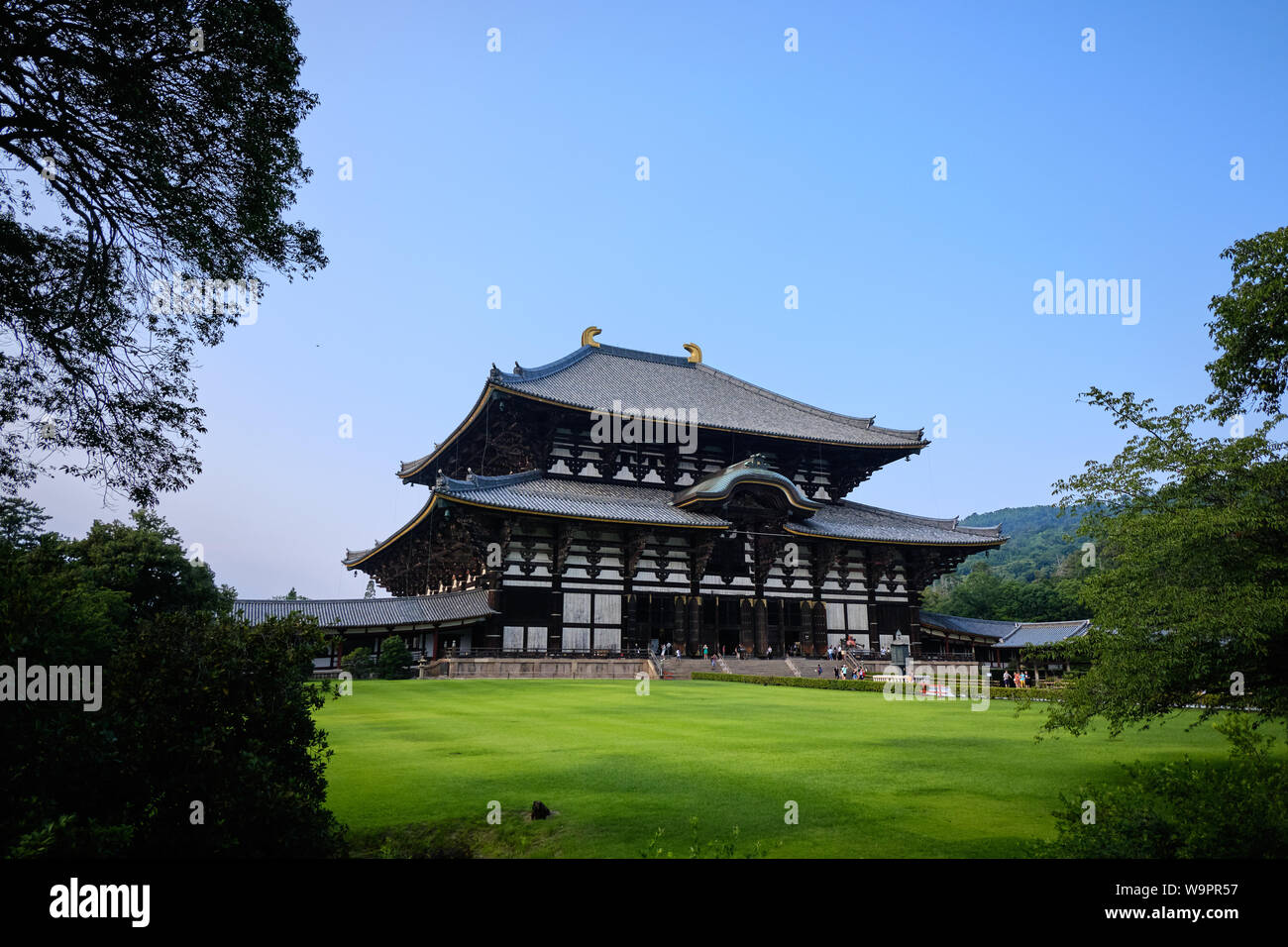 External views of the Daibutsuden at the Todaiji temple, housing the ...