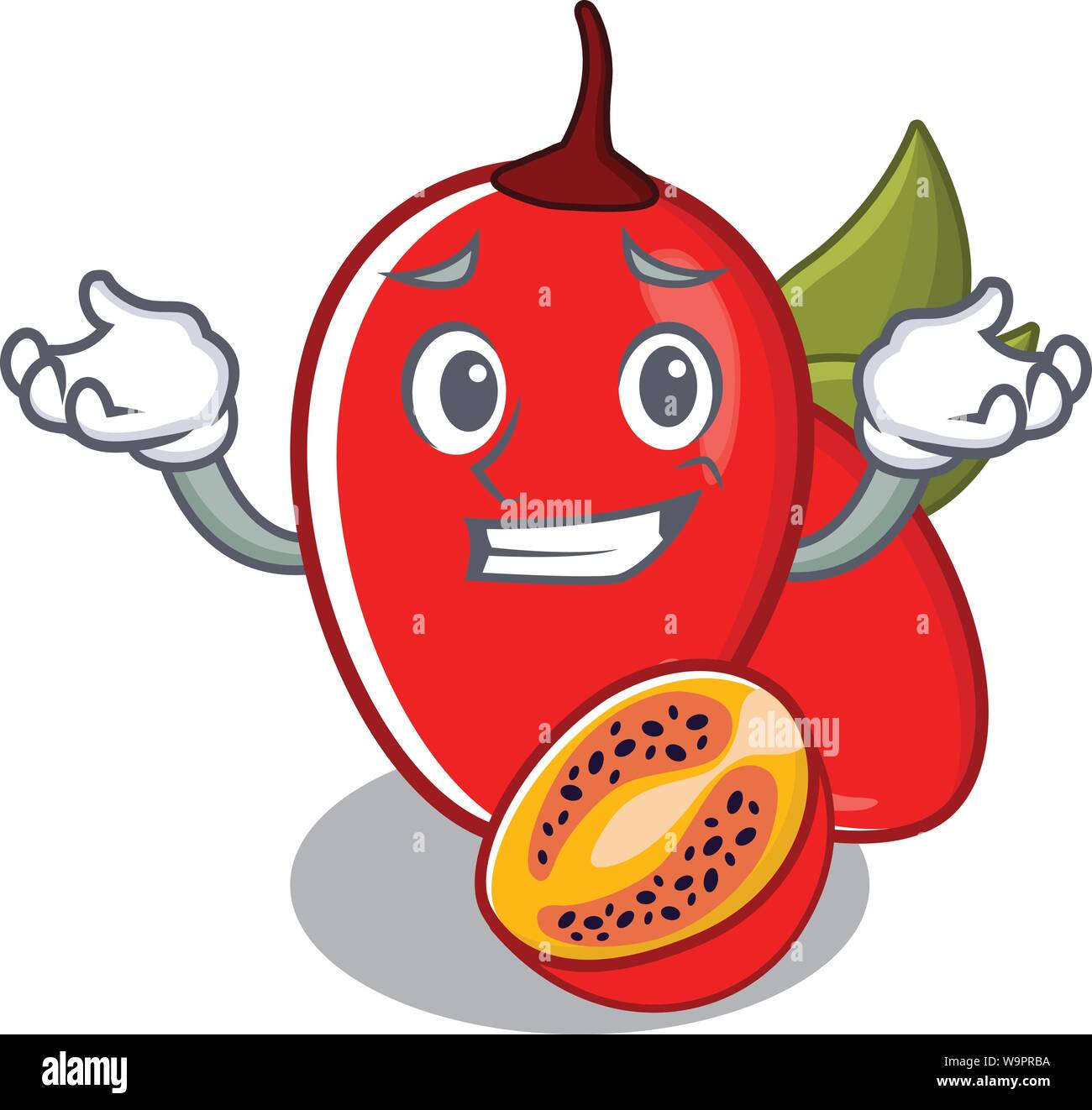 Grinning tamarillo betaceum grows in cartoon tree Stock Vector Image ...