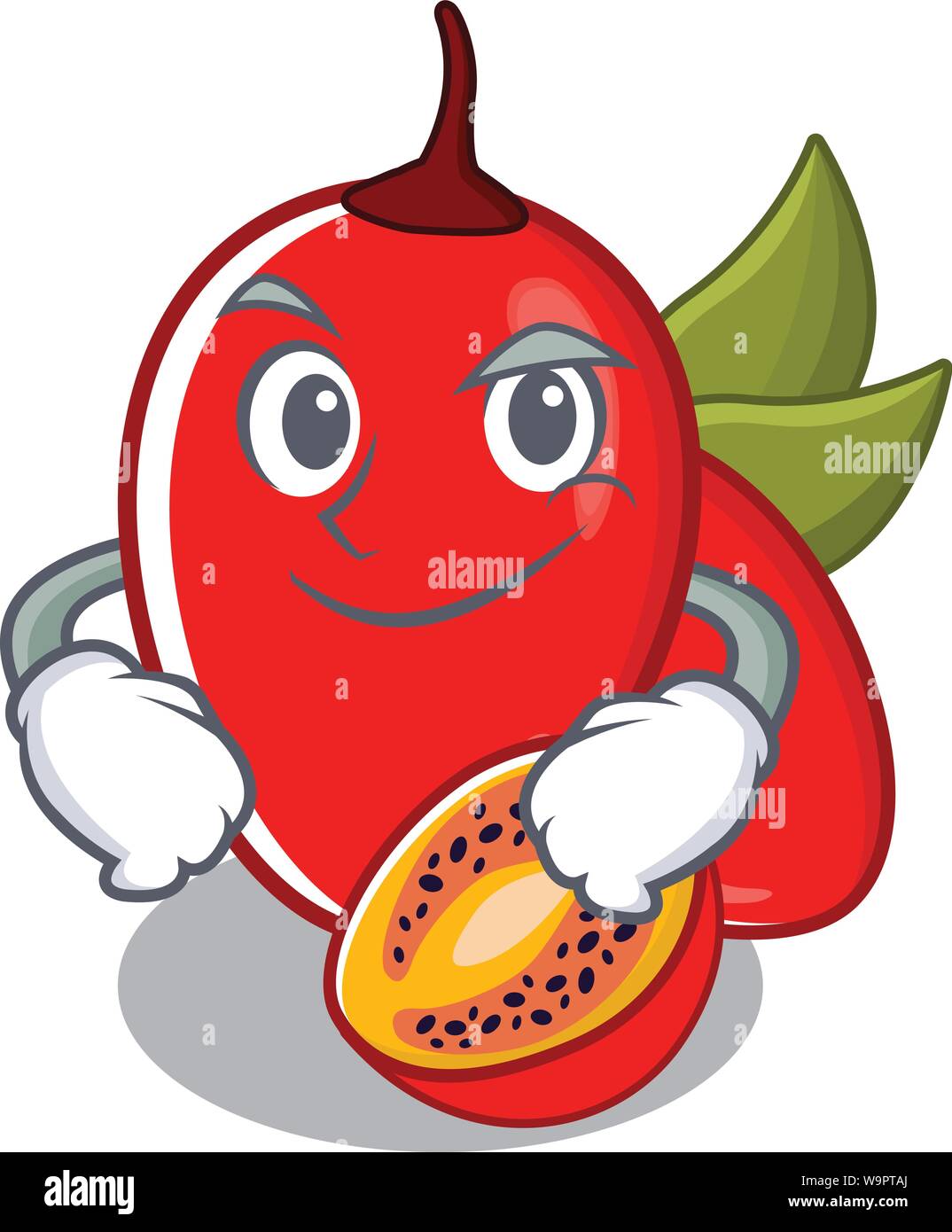 Smirking tamarillo betaceum grows in cartoon tree Stock Vector Image ...