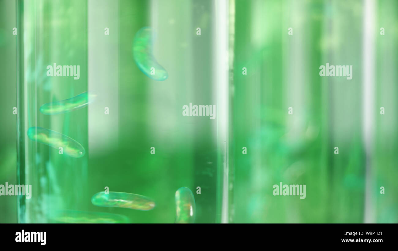 3D Illustration biofuel oil research in the laboratory, biofuel concept ...