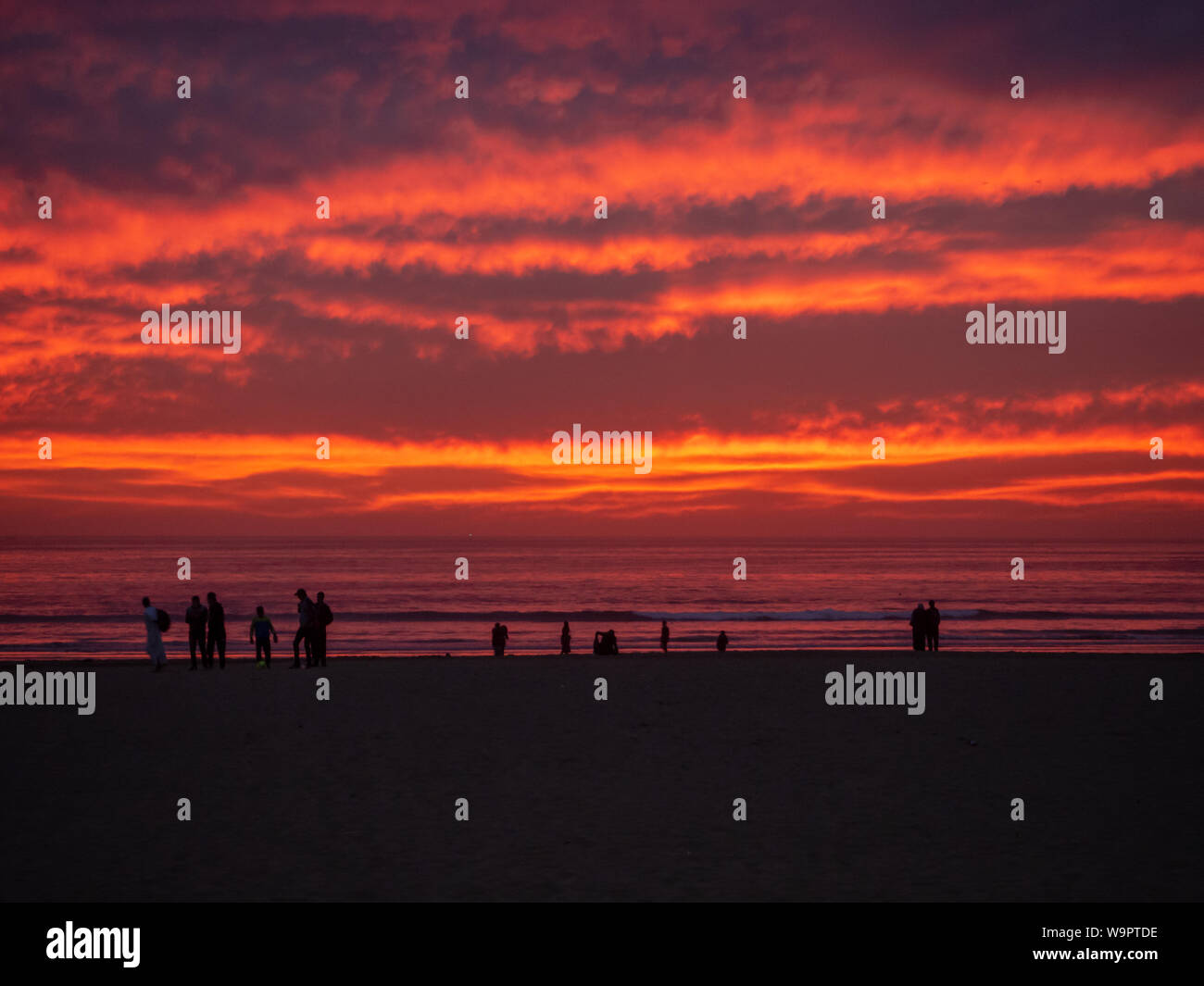 Agadir, Morocco, North Africa [Agadir central beach, sunset, plage dusk ...