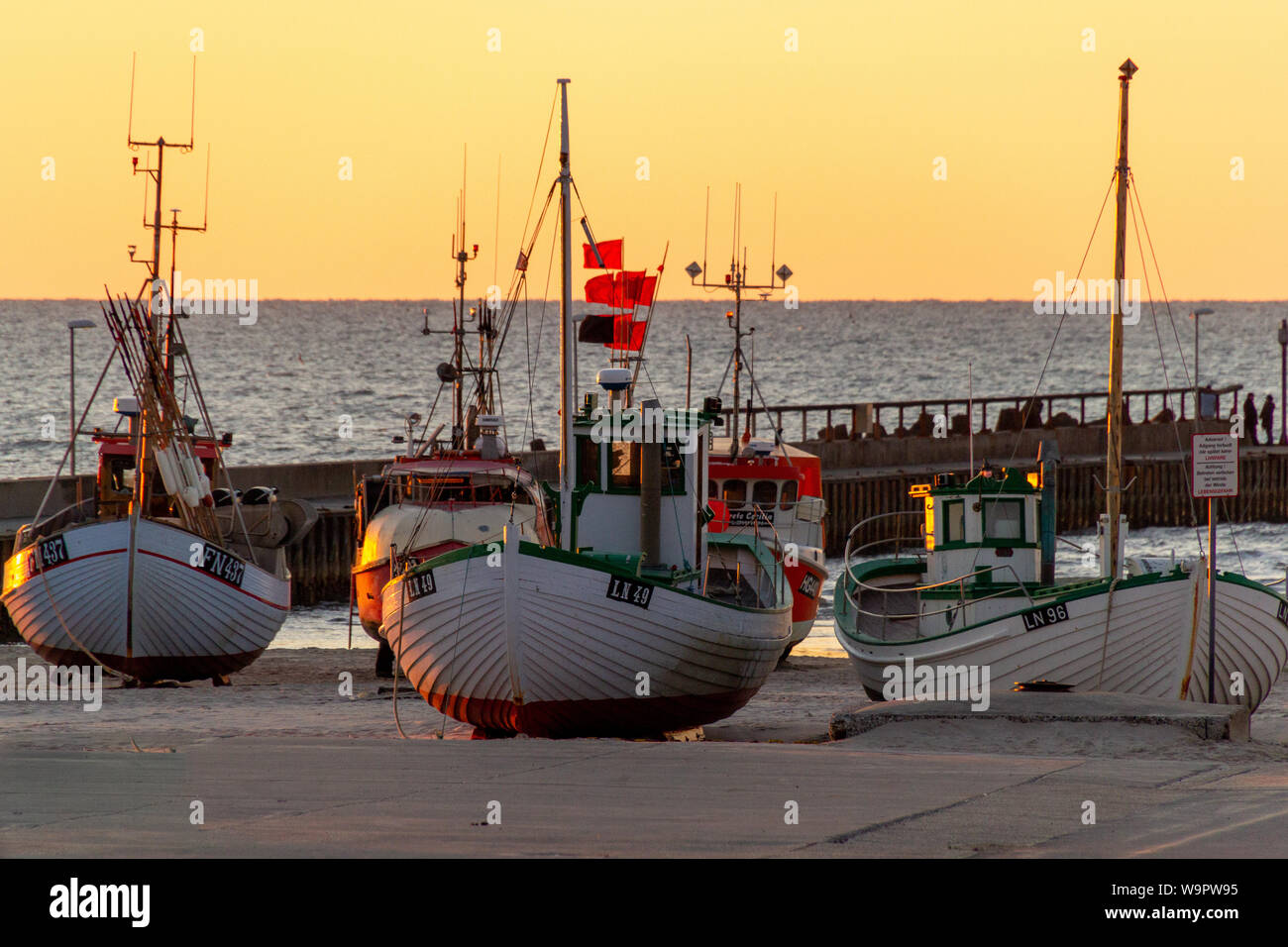 Fishing boats at the beach of lokken hi-res stock photography and ...