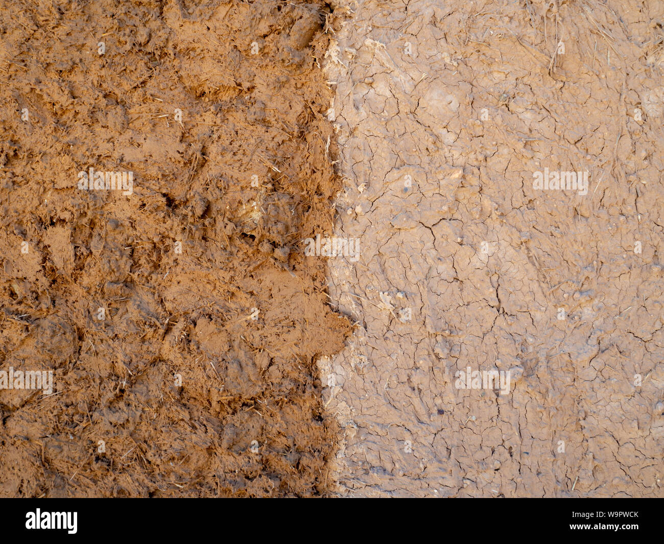 Morocco clay mud bricks makers, adobe brickworking workers, dry and wet ...