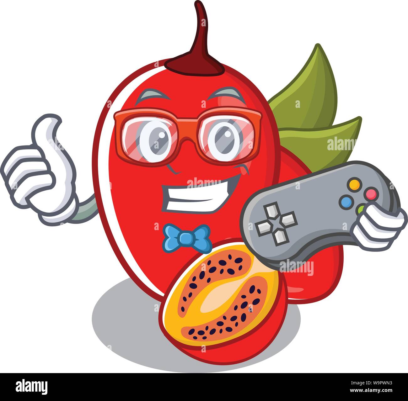 Gamer tamarillo betaceum isolated in the cartoon Stock Vector Image ...