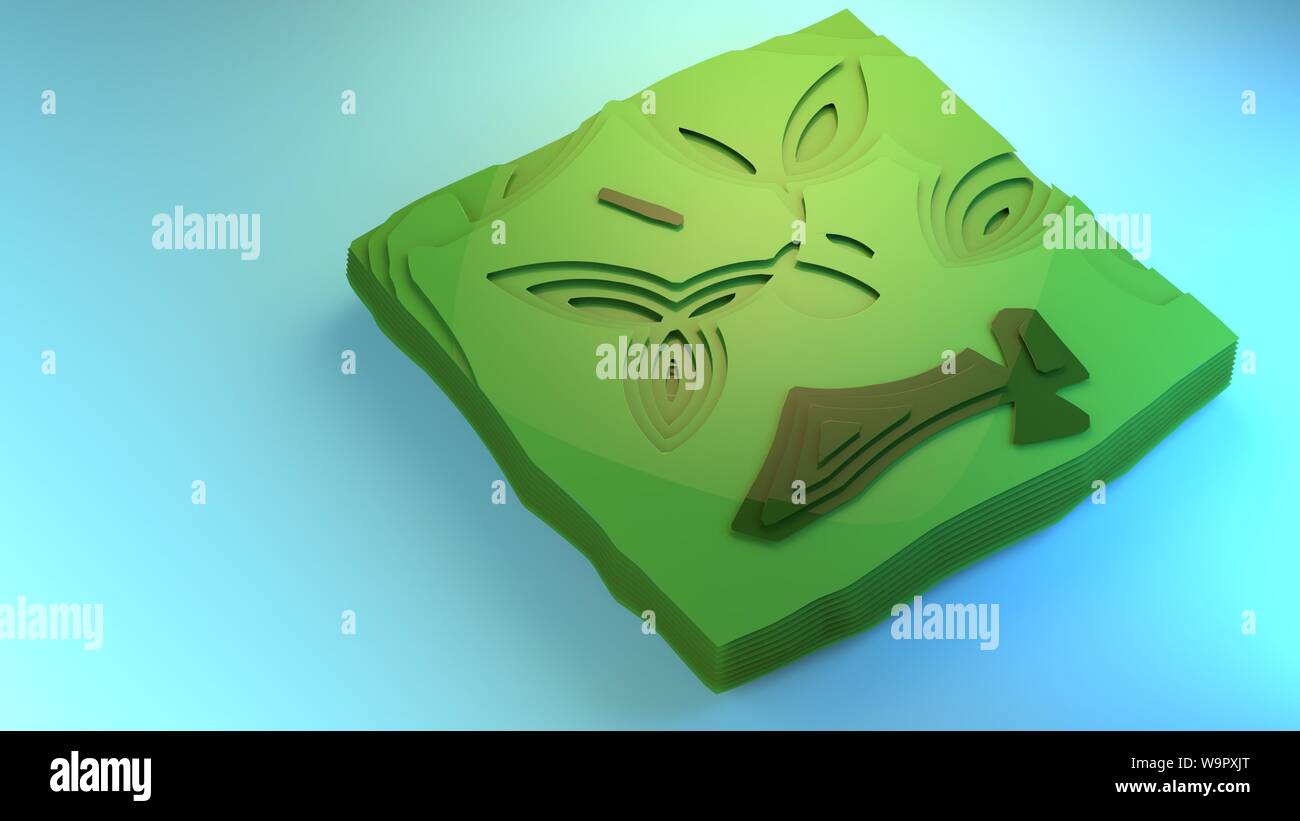 3d rendering fly over diagram view of environment stylised graphic ...