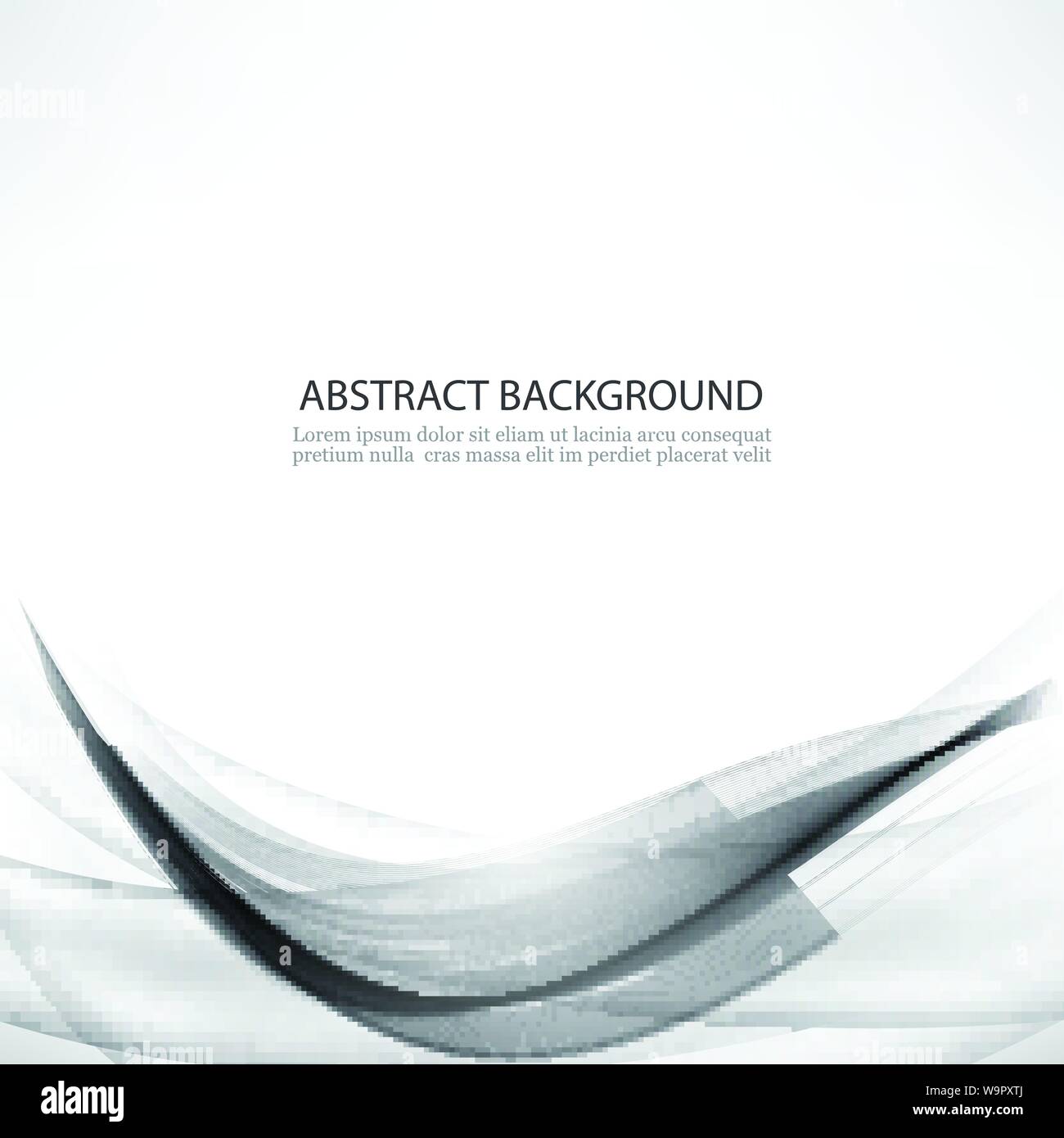 Abstract smooth gray background wave design Stock Vector Image & Art ...