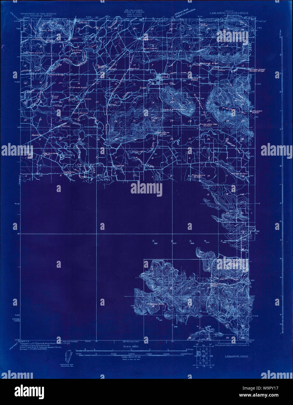 Lebanon oregon map hi-res stock photography and images - Alamy