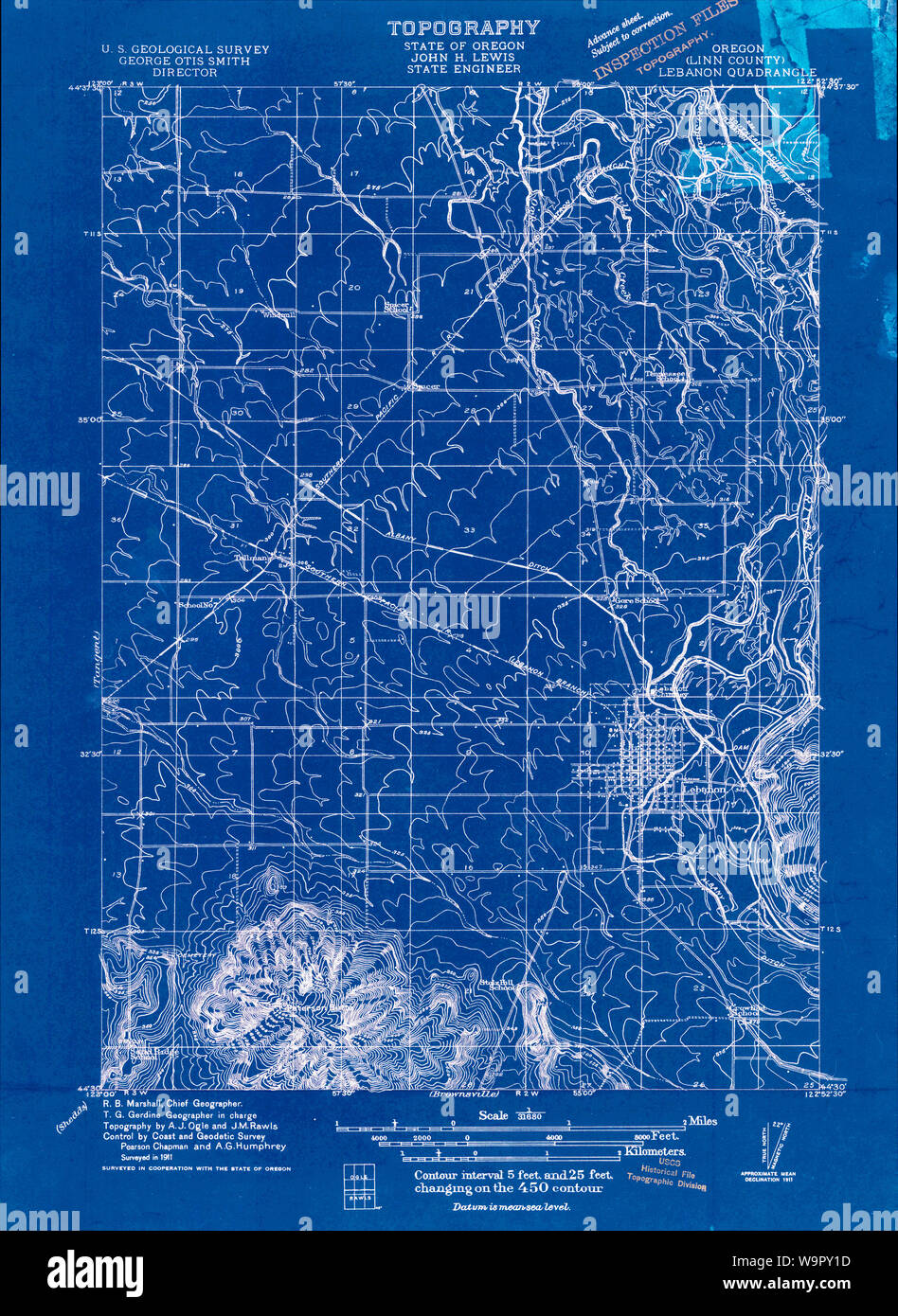 Lebanon oregon map hi-res stock photography and images - Alamy