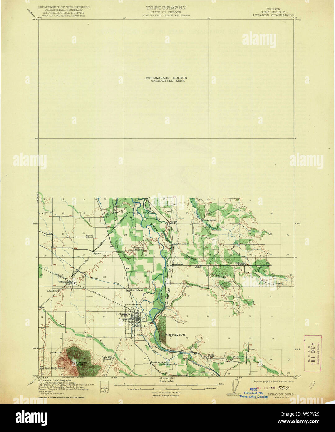 Map of lebanon oregon hi-res stock photography and images - Alamy