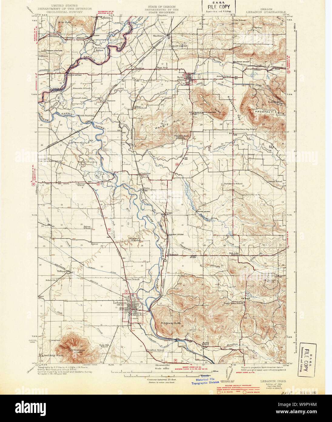 Lebanon oregon map hi-res stock photography and images - Alamy